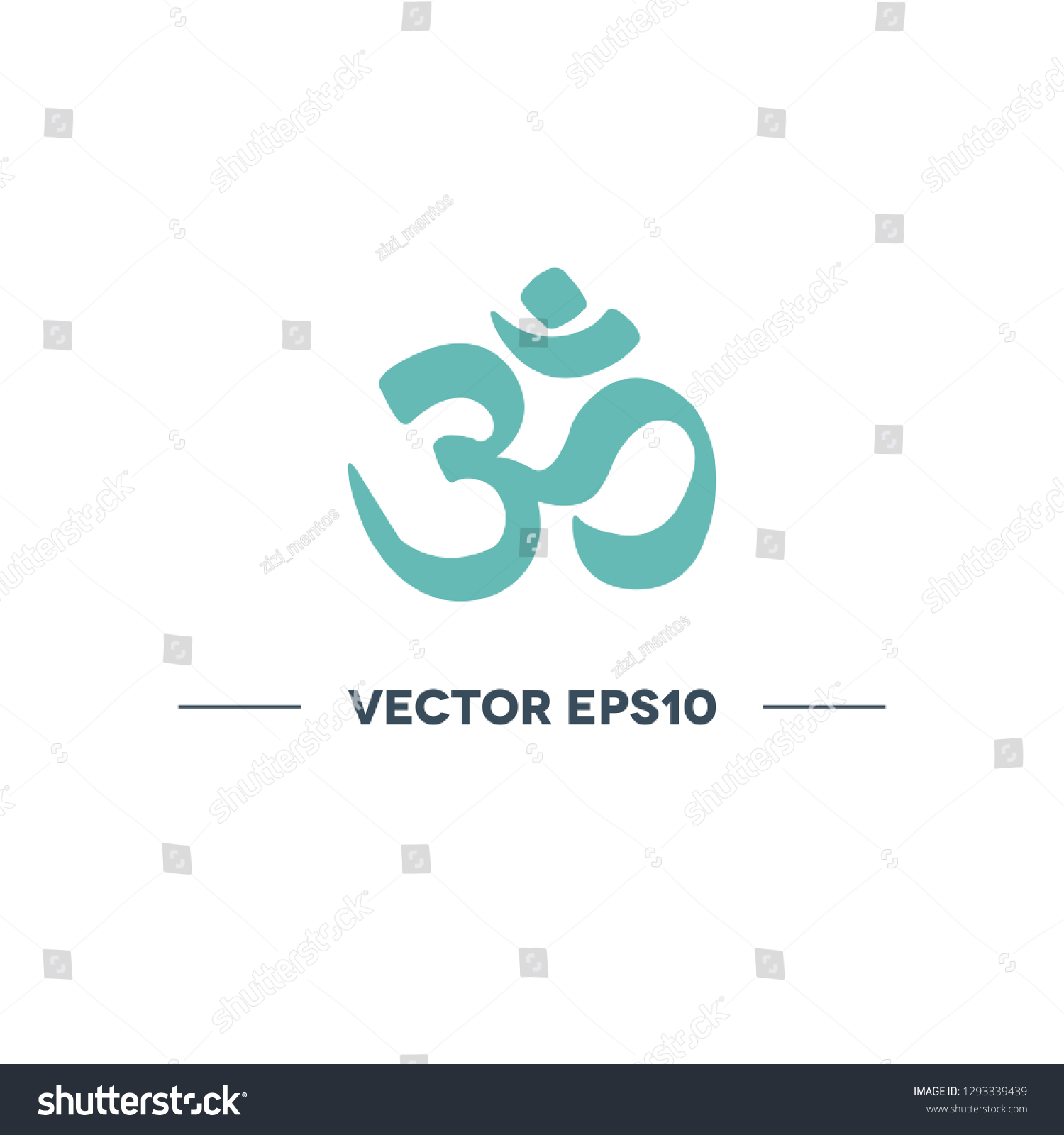 Om Vector Icon Stock Vector (Royalty Free) 1293339439 | Shutterstock