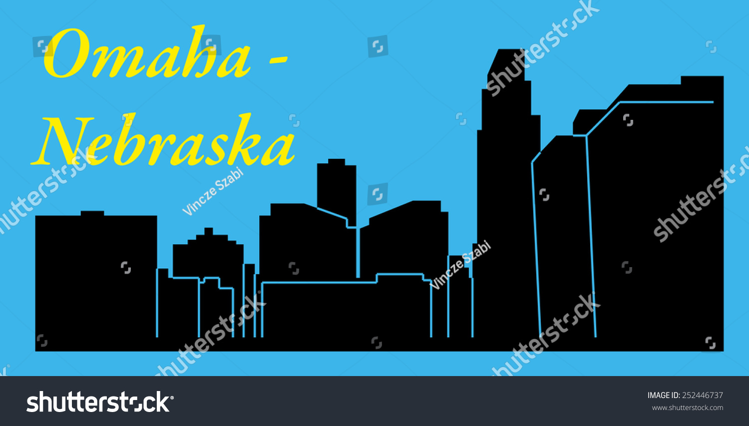 Omaha Nebraska Stock Vector 252446737 - Shutterstock