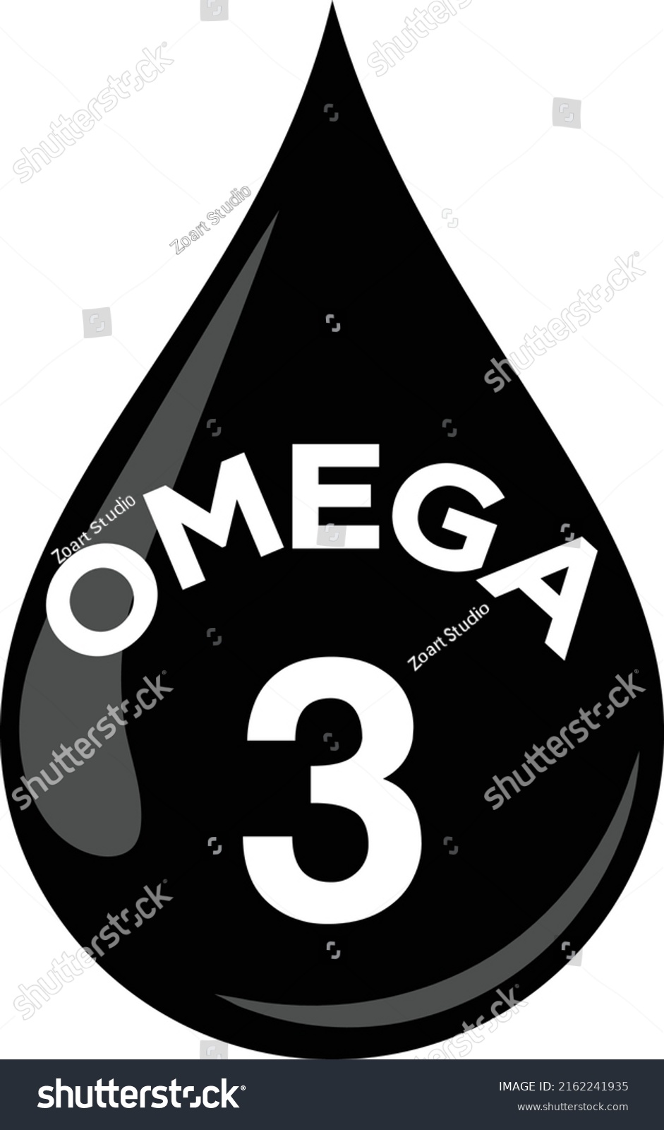 Omega 3 Icon Vector Illustration Stock Vector (Royalty Free) 2162241935 ...