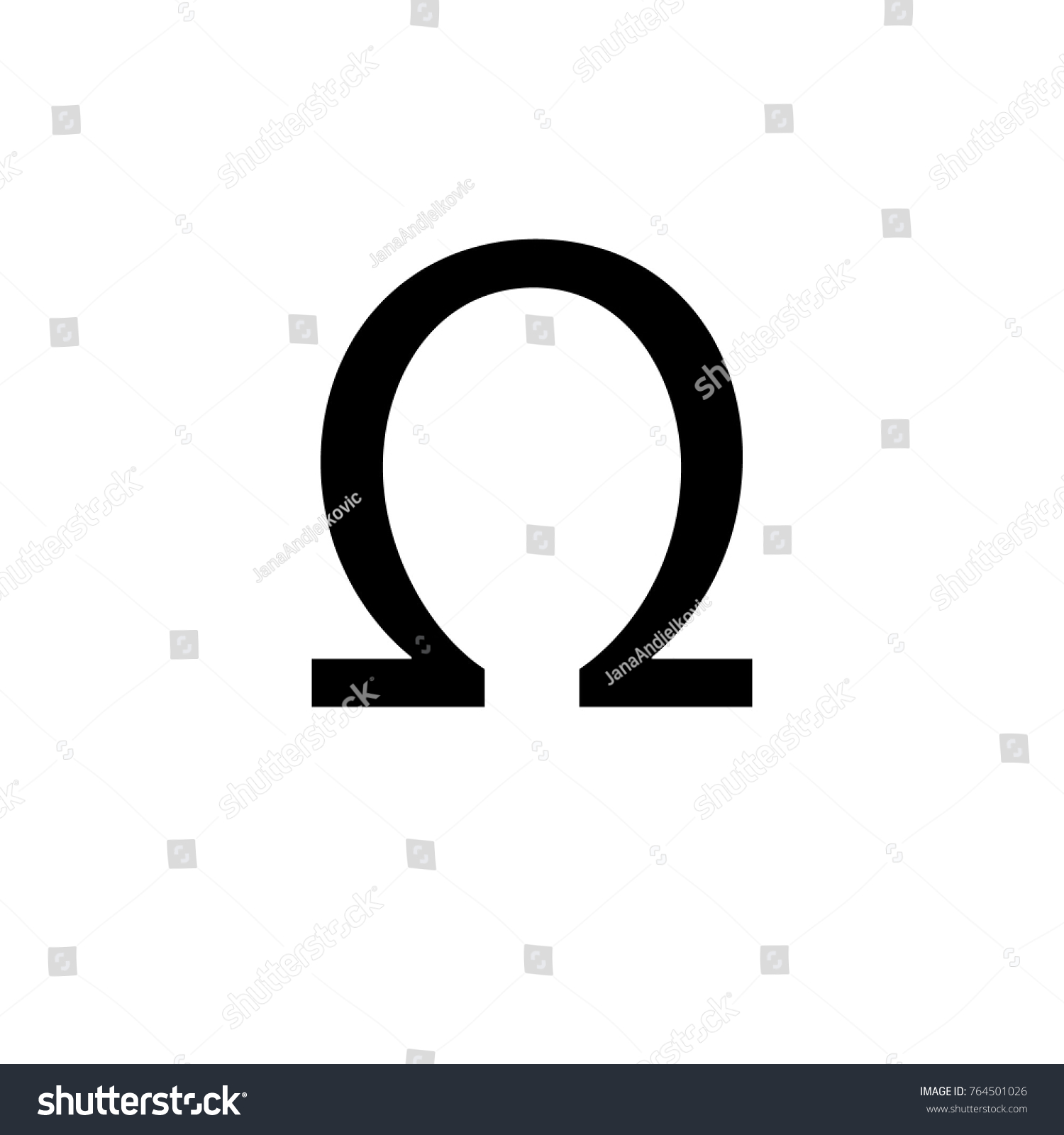 Omega Simbol Icon Stock Vector (Royalty Free) 764501026 | Shutterstock