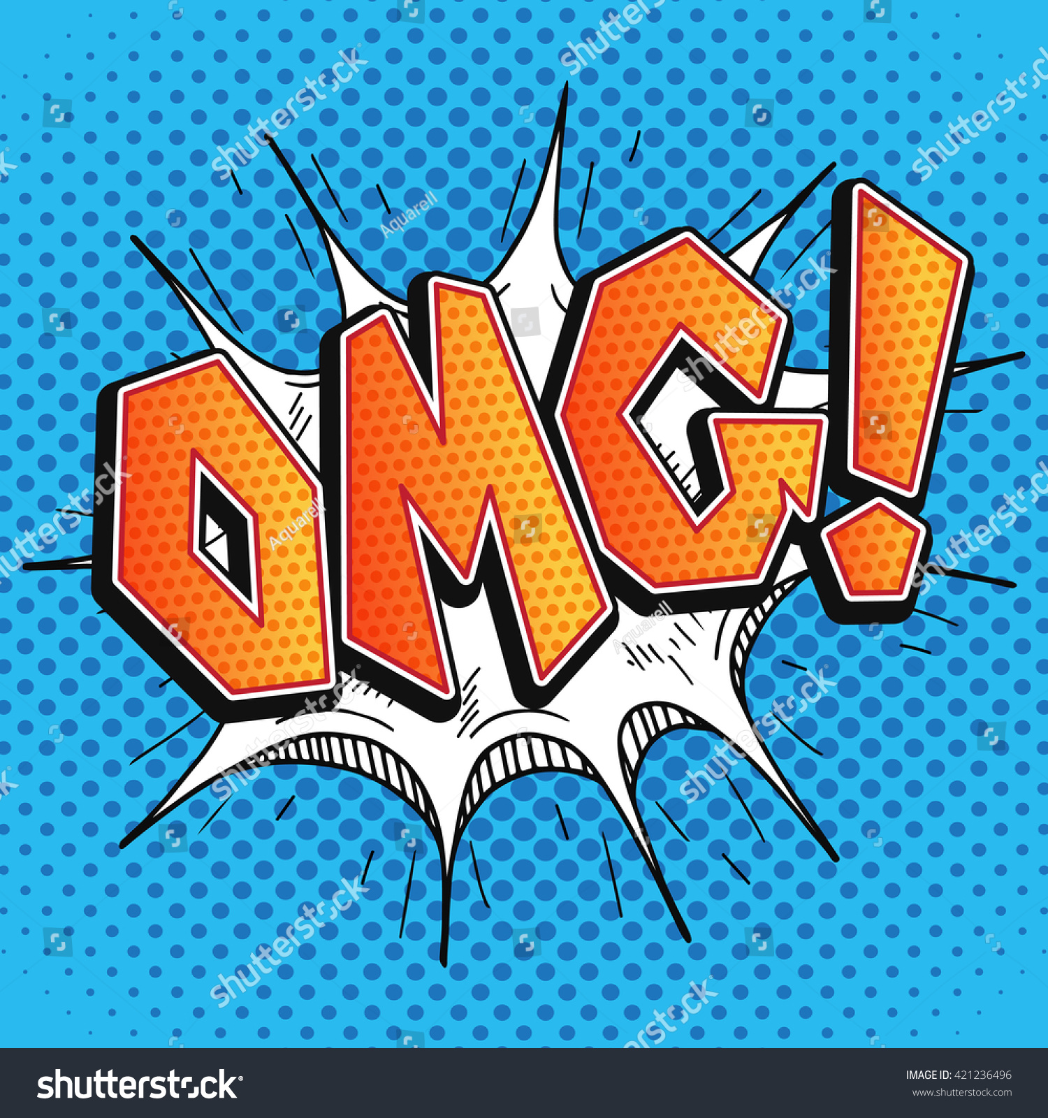 Vektor Stok Omg Comic Bubble Retro Pop Art (Tanpa Royalti) 421236496 ... Vektor Stok Omg Comic Bubble Retro Pop Art (Tanpa Royalti) 421236496 ...