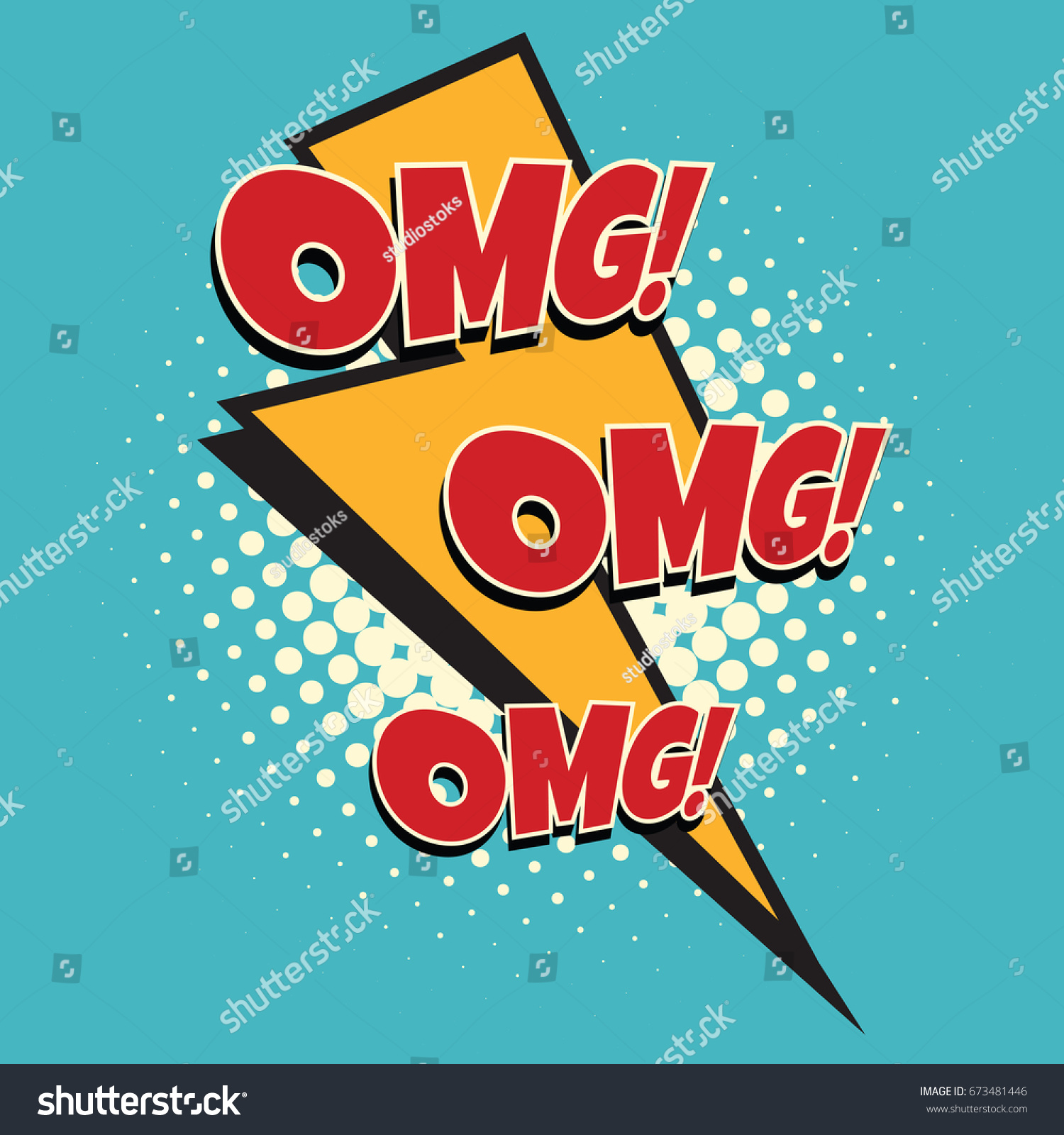 Omg Comic Lightning Pop Art Retro: เวกเตอร์สต็อก (ปลอดค่าลิขสิทธิ์ ...