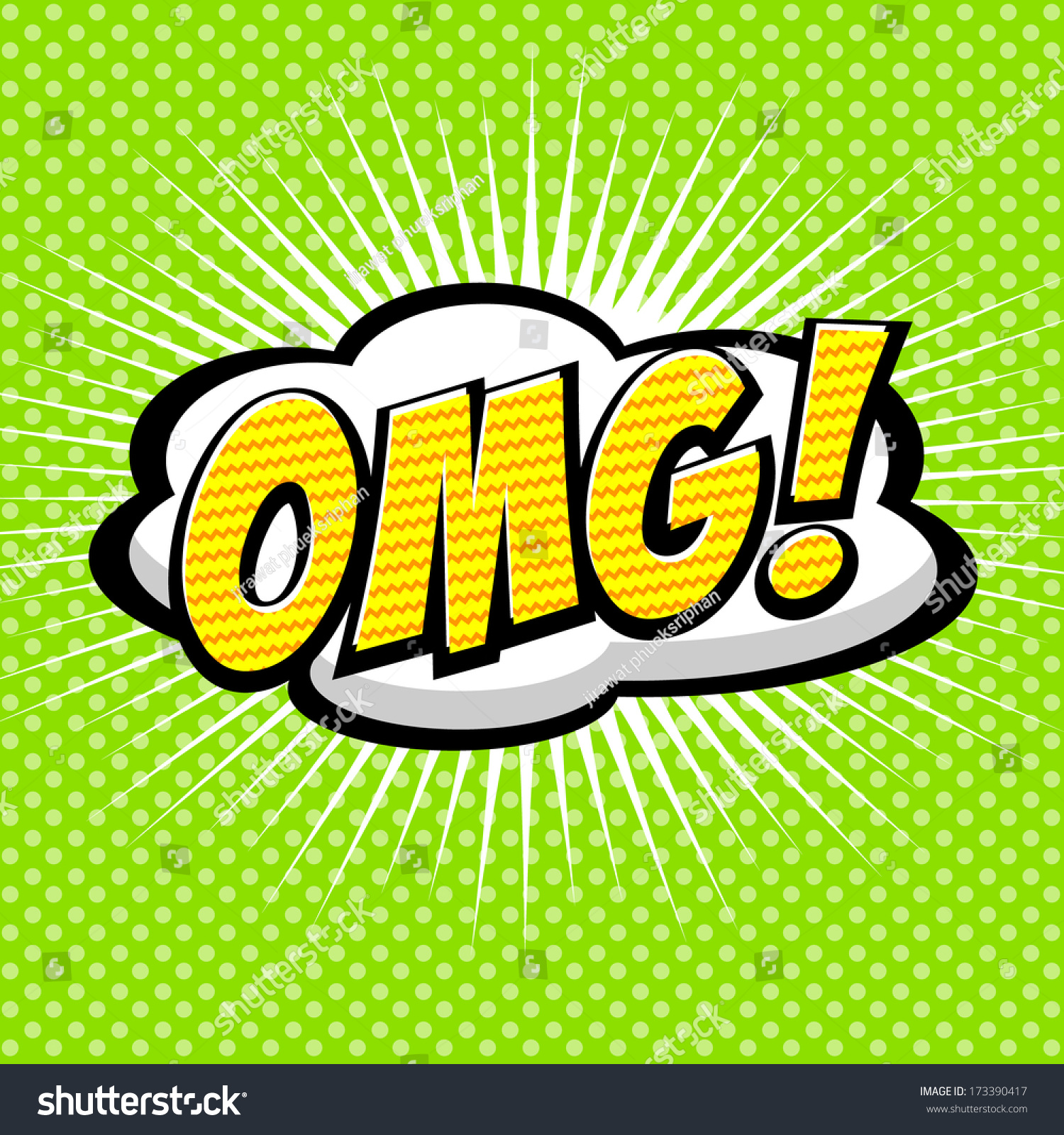Omg Comic Speech Bubble Cartoon Stock Vector (Royalty Free) 173390417