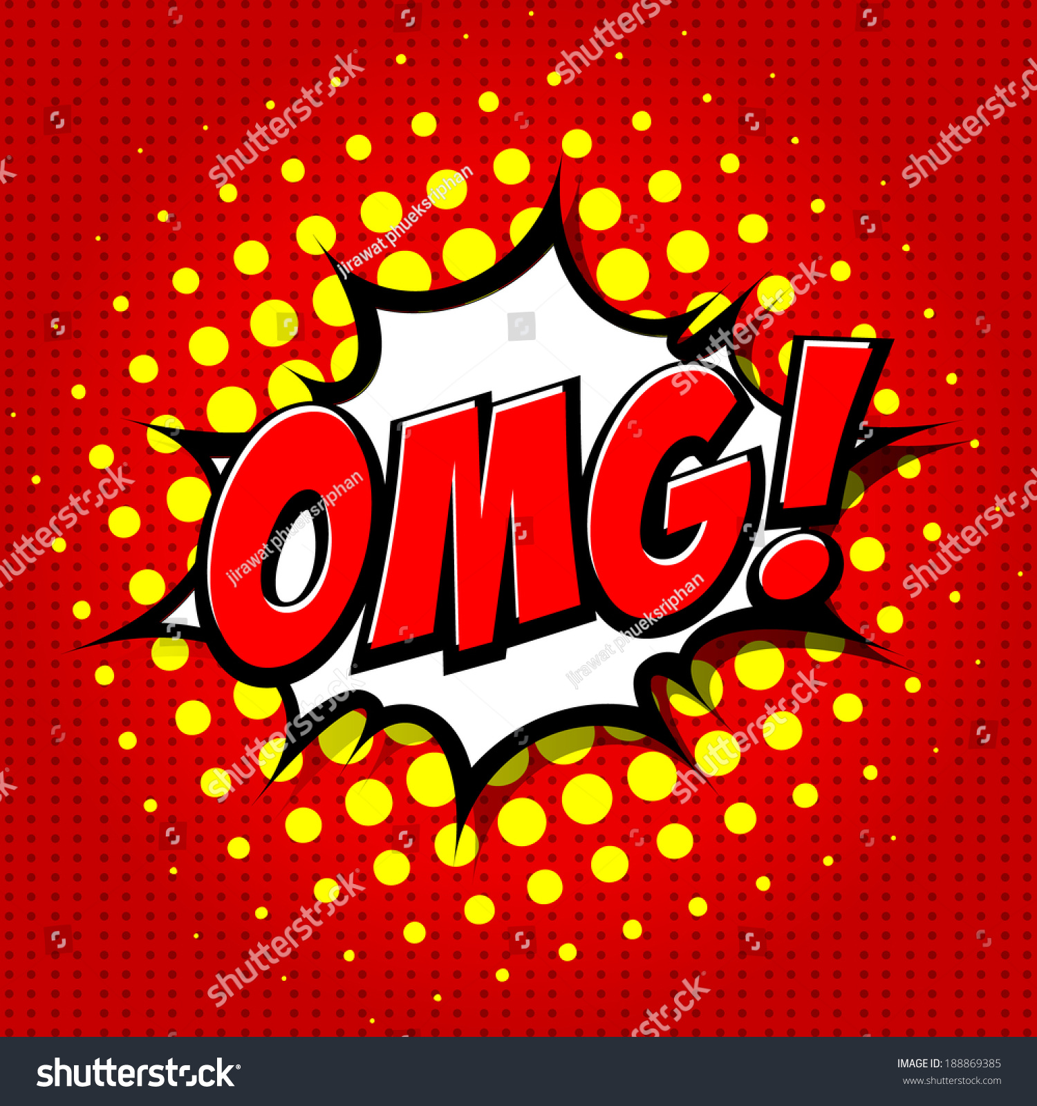 Omg Comic Speech Bubble Cartoon: vector de stock (libre de regalías ...