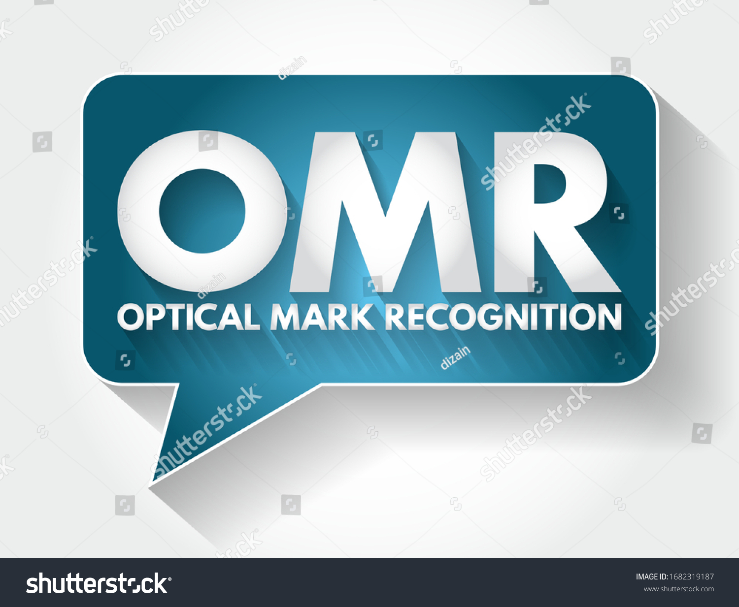 Omr Optical Mark Recognition Acronym Message Stock Vector (Royalty Free ...