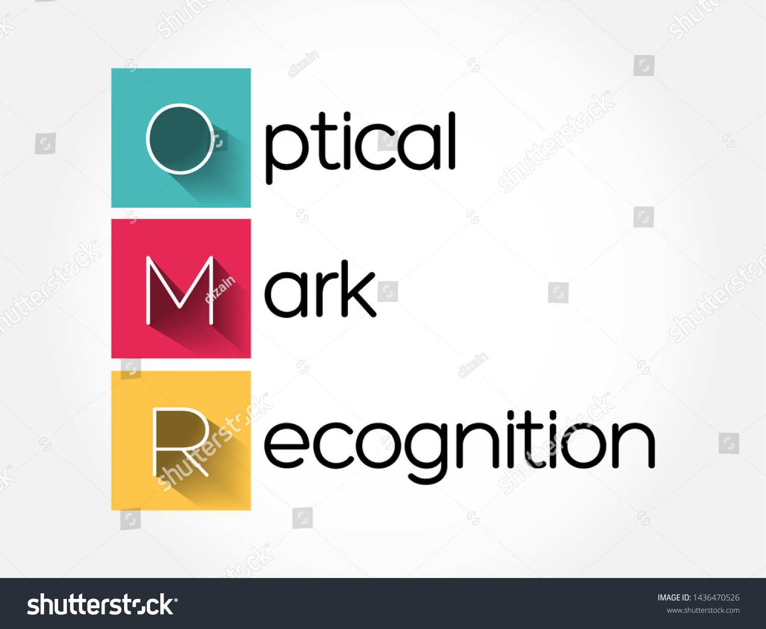 Omr Optical Mark Recognition Acronym Technology: เวกเตอร์สต็อก (ปลอดค่า ...