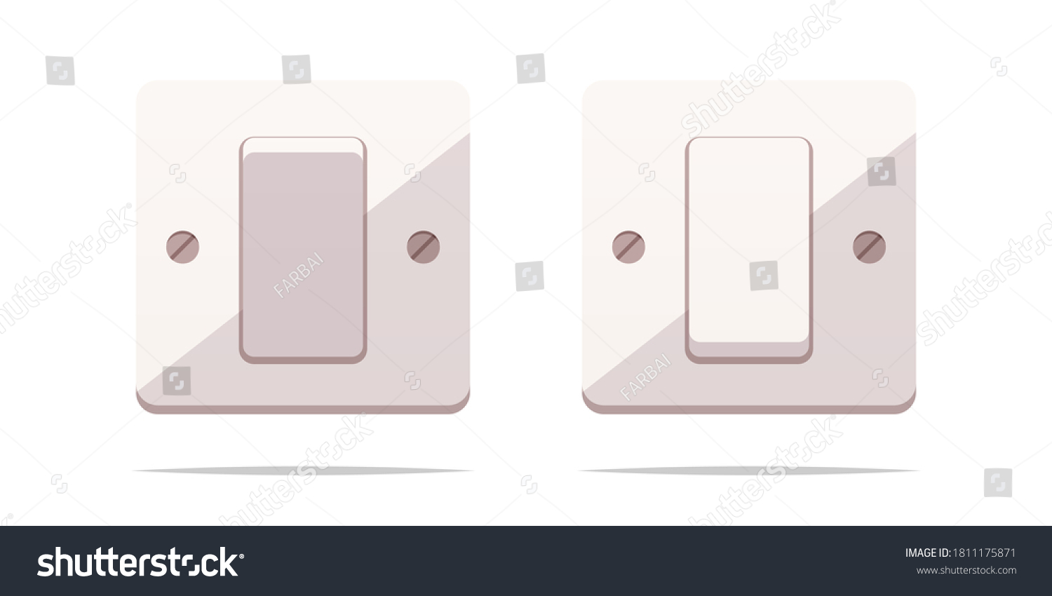 On Off Light Switch Vector Isolated Stock Vector (Royalty Free ...
