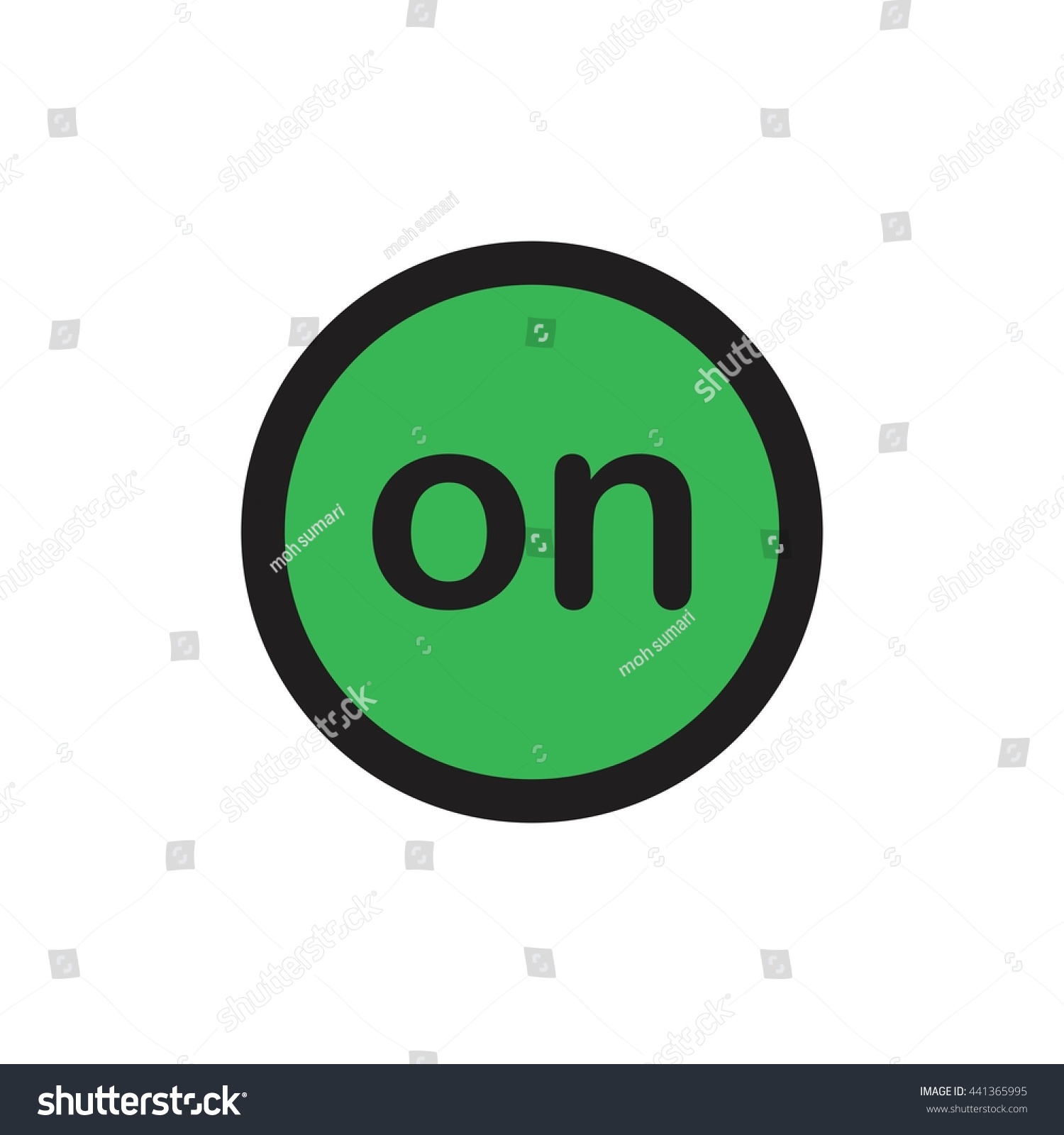 On Button Logo: vector de stock (libre de regalías) 441365995 ...