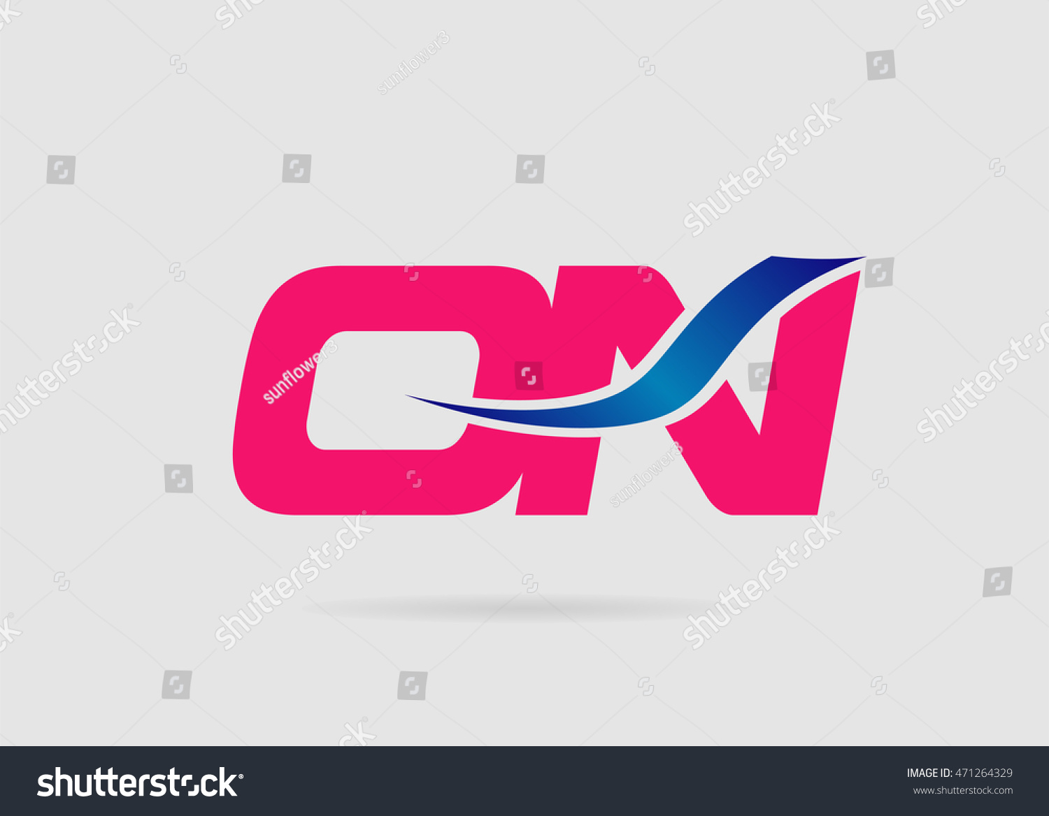 On Logo Vector Graphic Branding Letter Stock Vector (Royalty Free ...