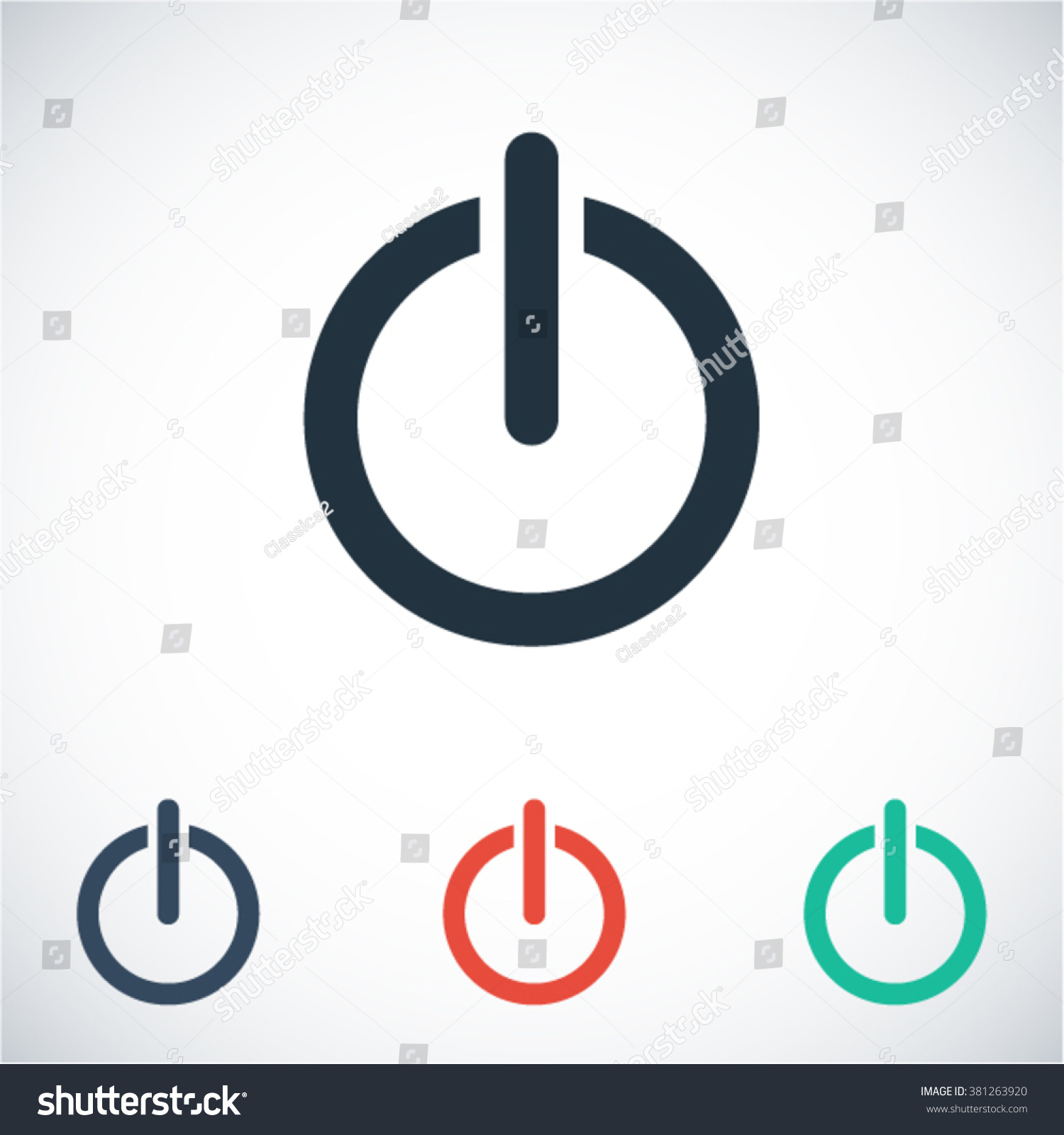 On Off Icon Imagem Vetorial De Banco 381263920 - Shutterstock