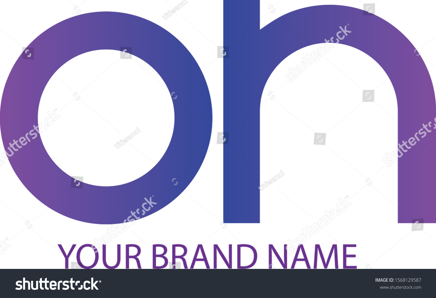 On Word Logo Vector Design Stock Vector (Royalty Free) 1568129587 ...