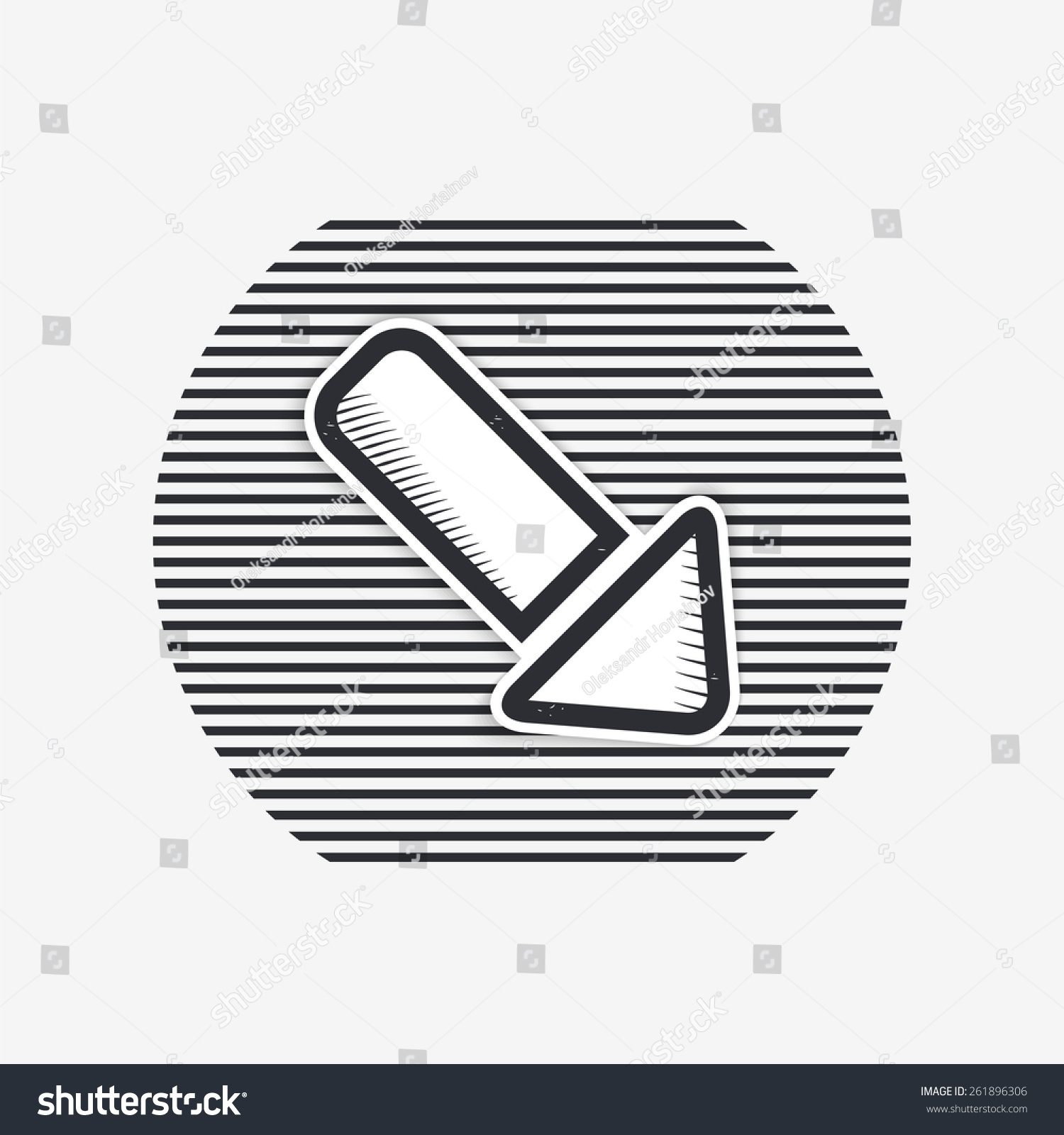 One Arrow Icon Direction Indicator Flat Stock Vector (Royalty Free ...