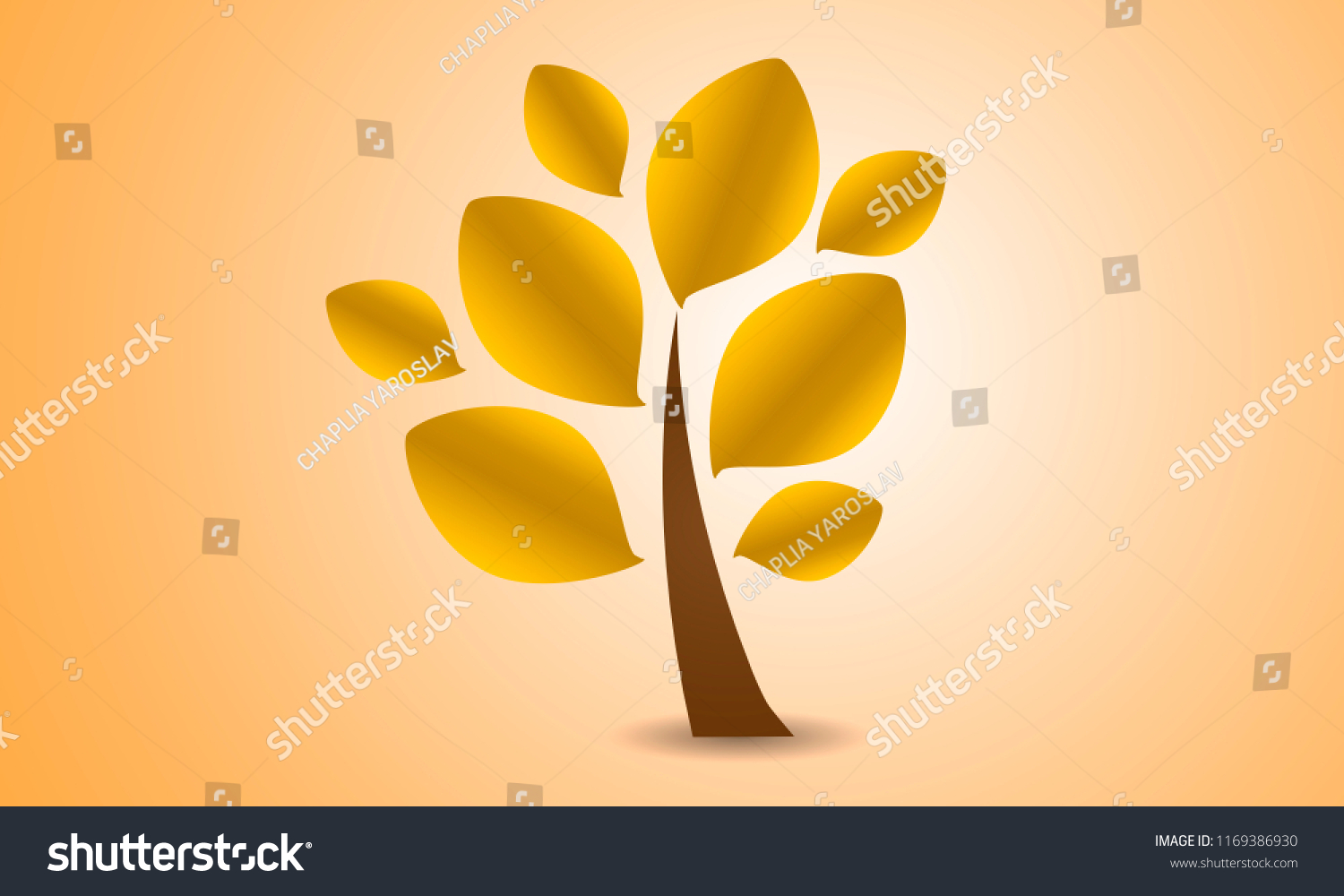 One Autumn Tree Logo Stock Vector (Royalty Free) 1169386930 | Shutterstock
