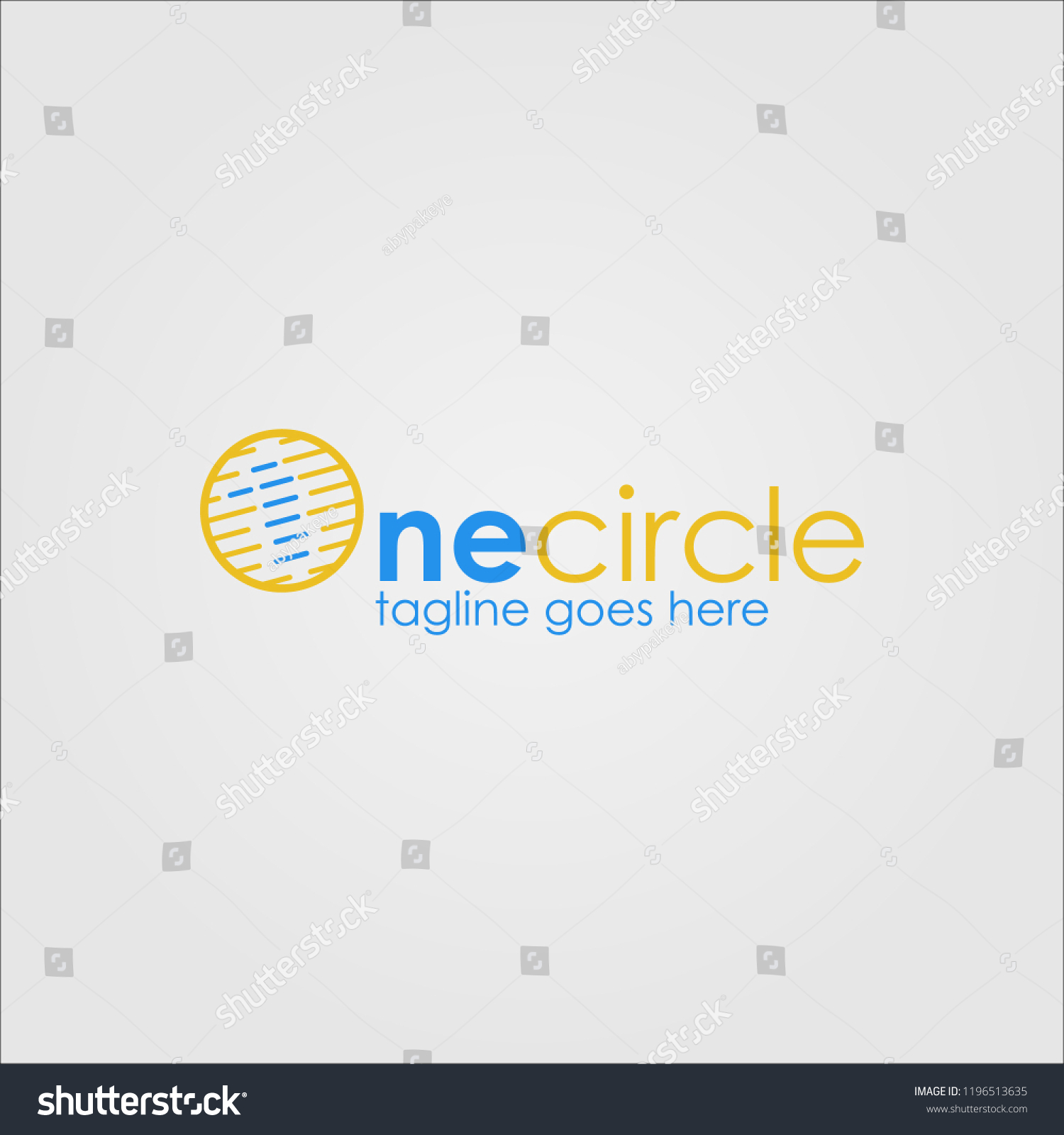 One Circle Logo Template Design Stock Vector (Royalty Free) 1196513635 ...