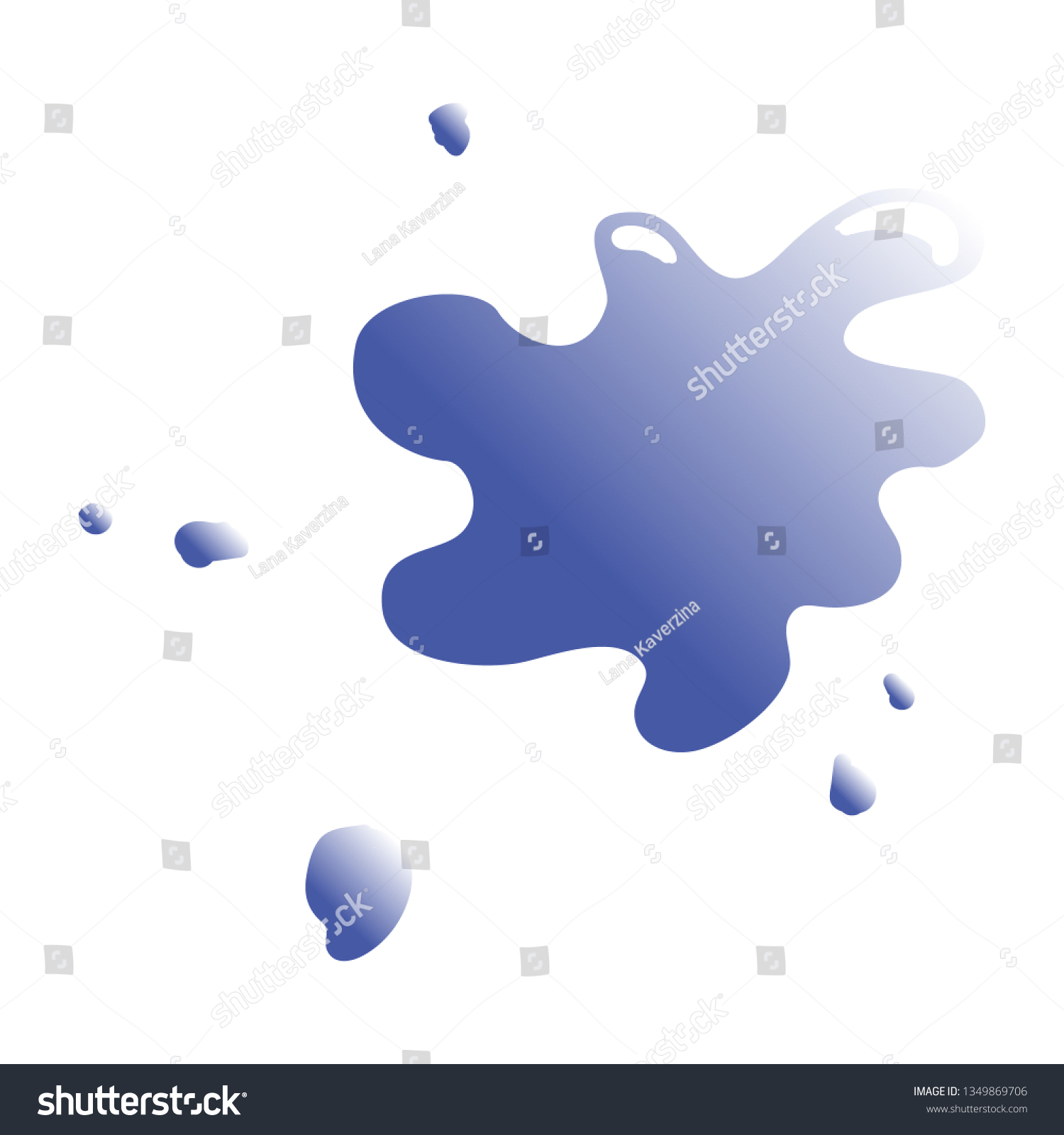 One Colored Blot Vector Illustration Stock Vector (Royalty Free) 1349869706
