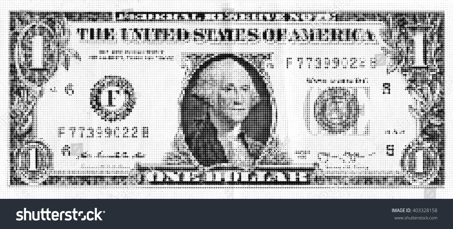 One Dollar Bill Halftone Stock Vector (Royalty Free) 403328158