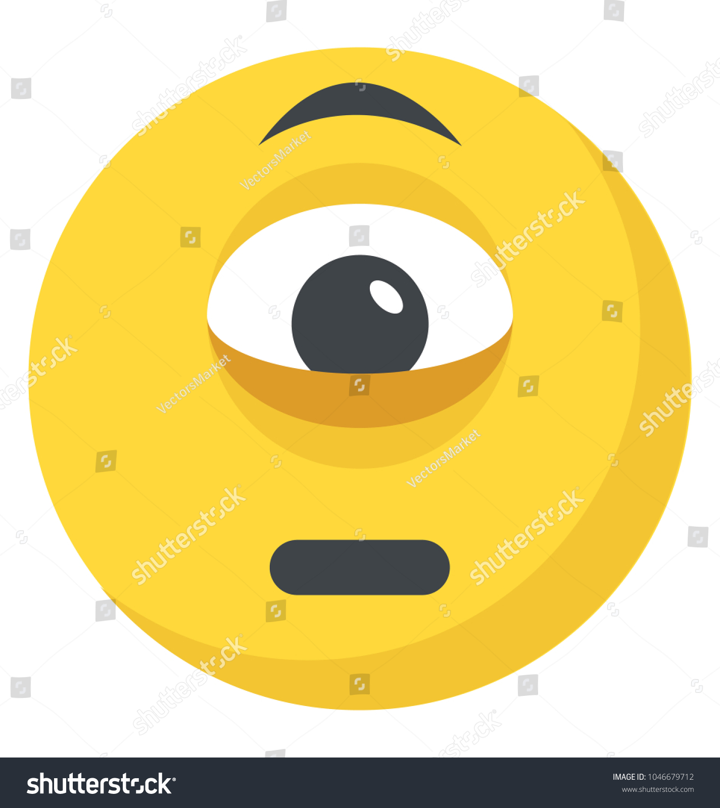 One Eye Face Cyclops Emoji Stock Vector (Royalty Free) 1046679712
