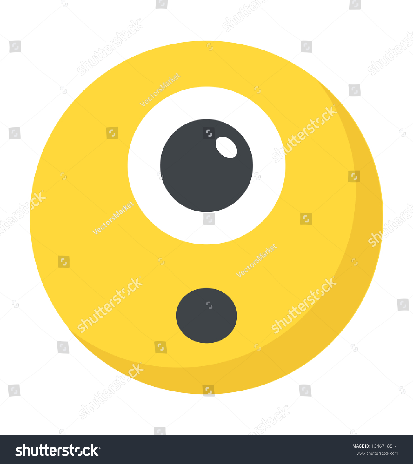 One Eye Face Cyclops Emoji Stock Vector (Royalty Free) 1046718514 ...