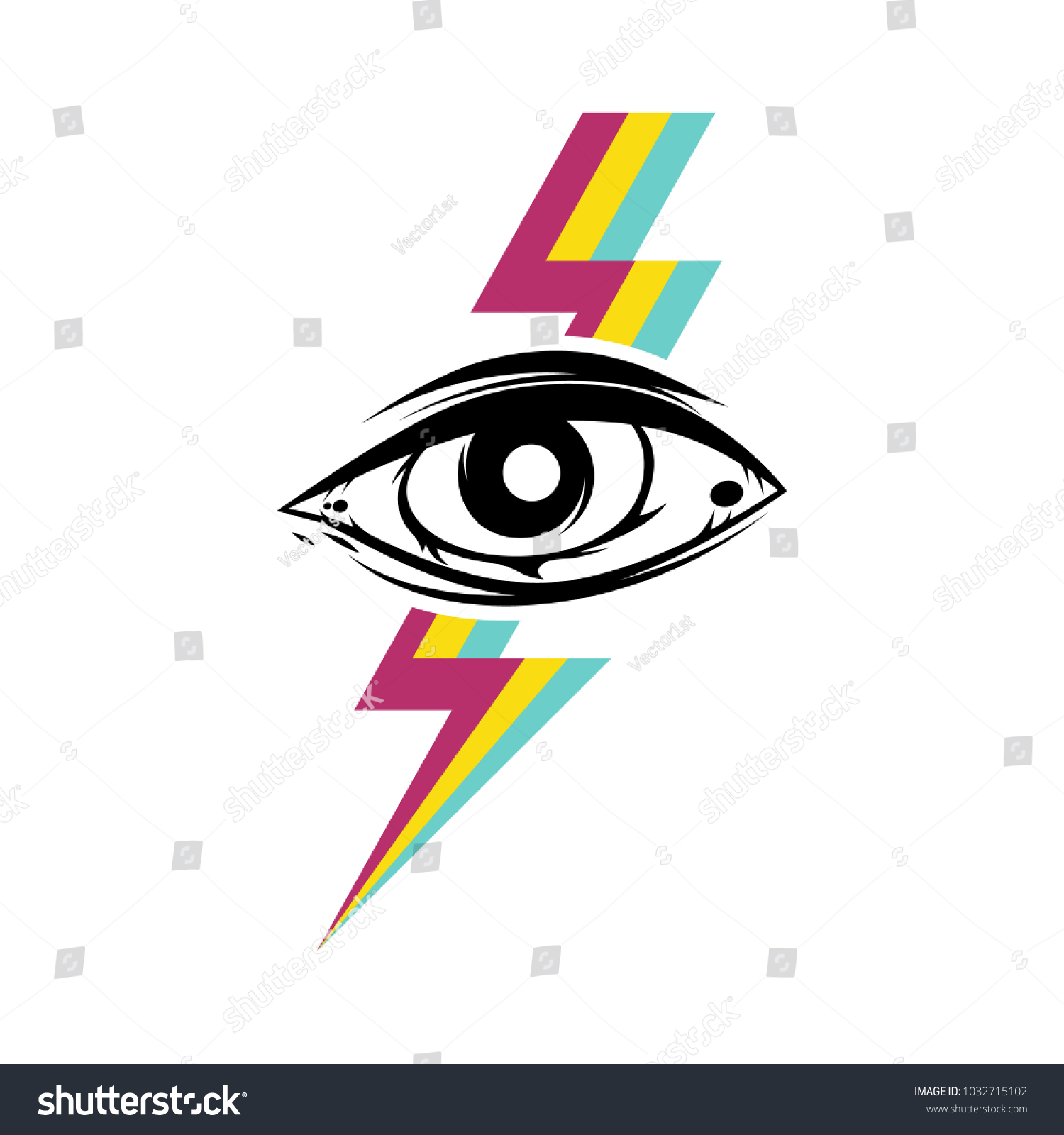 One Eye Theme Sign Template Vector: vector de stock (libre de regalías ...