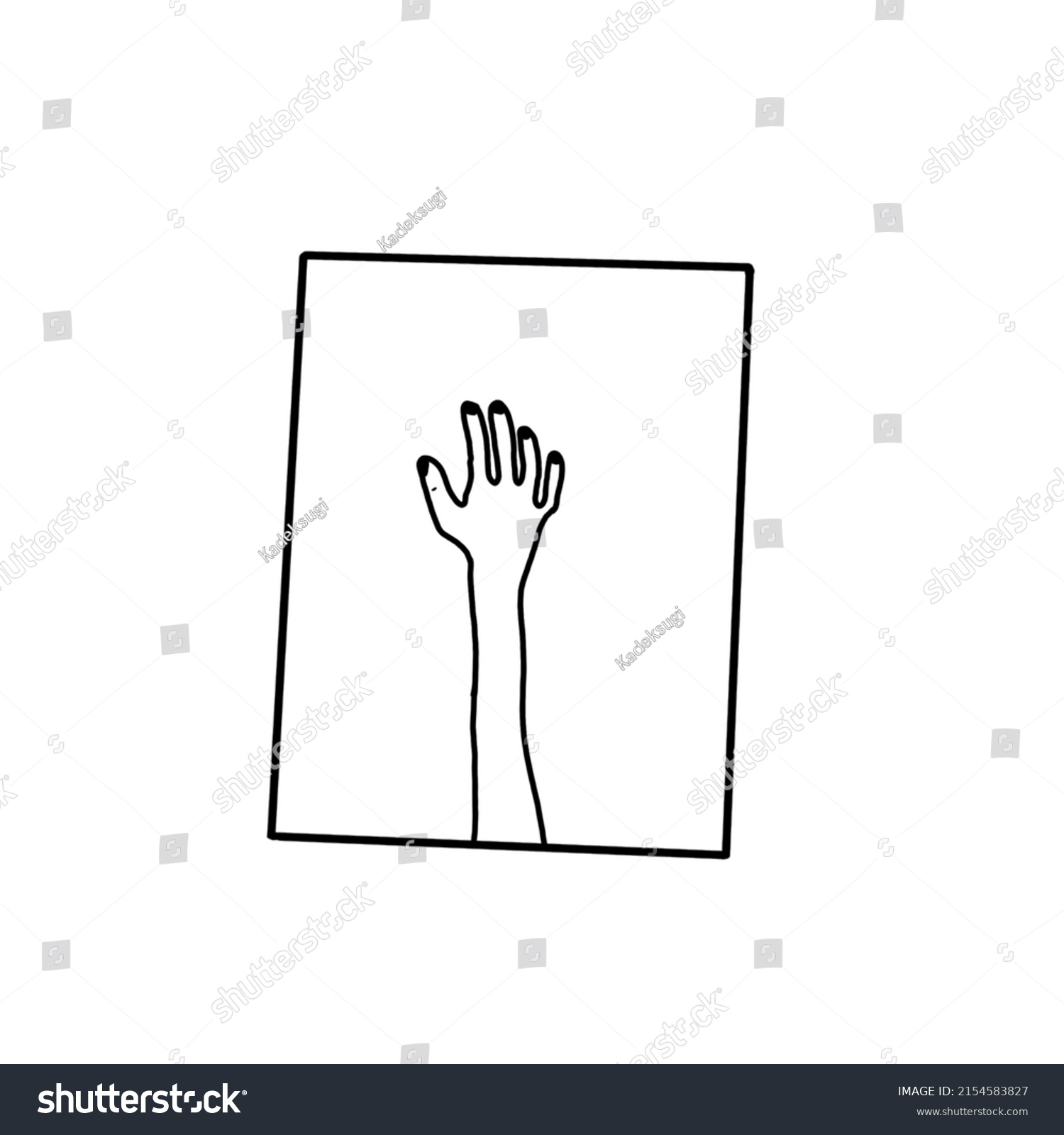 One Hand Frame Stock Vector (Royalty Free) 2154583827 | Shutterstock