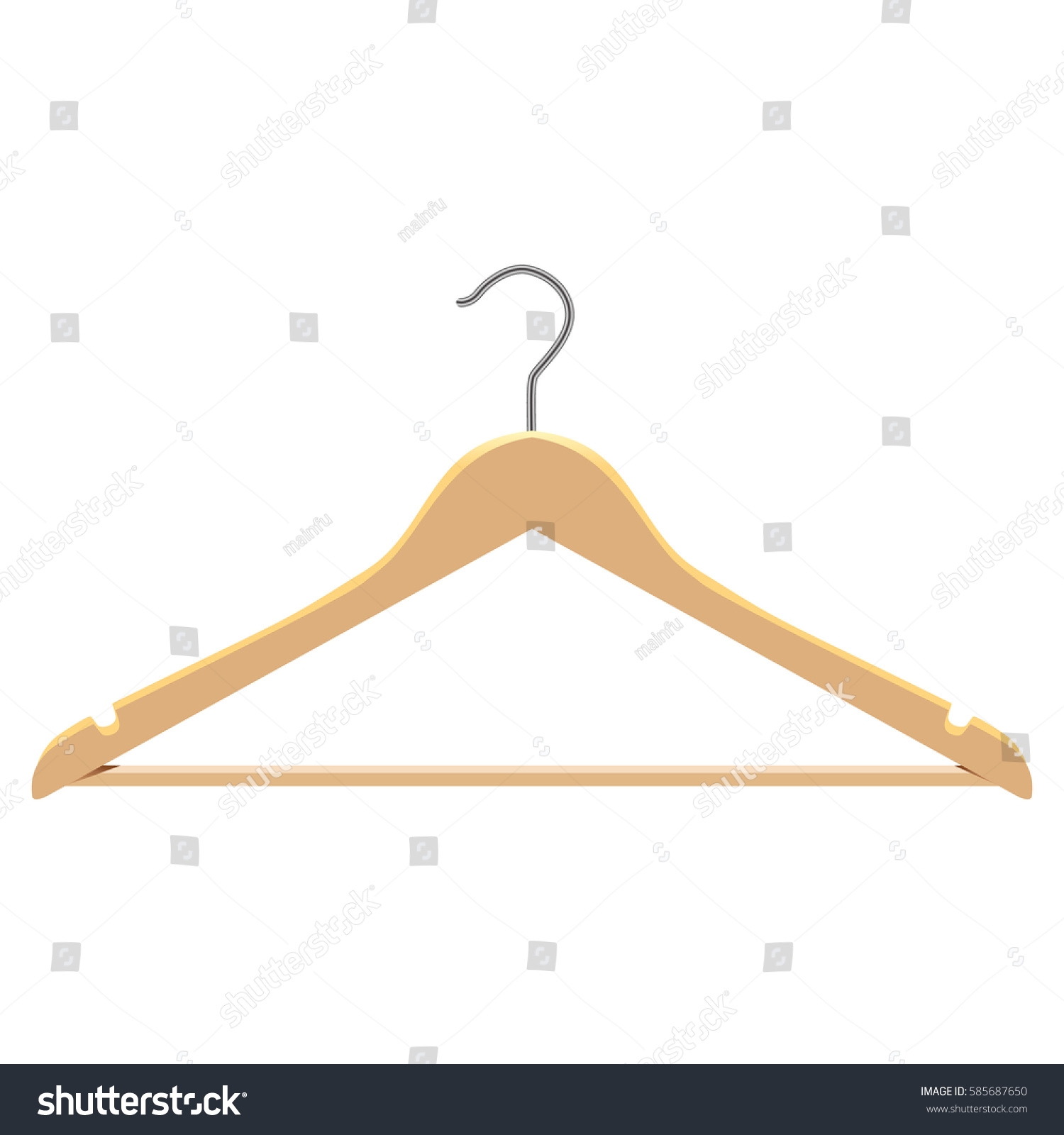 One Hanger On White Background Isolated: เวกเตอร์สต็อก (ปลอดค่า ...