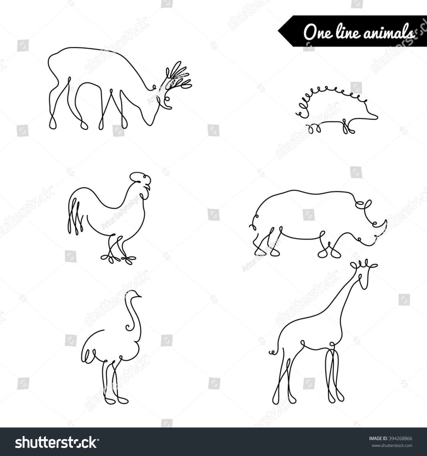 One Line Animals Set Logos Vector 库存矢量图(免版税)394268866 | Shutterstock One Line Animals Set Logos Vector 库存矢量图(免版税)394268866 | Shutterstock