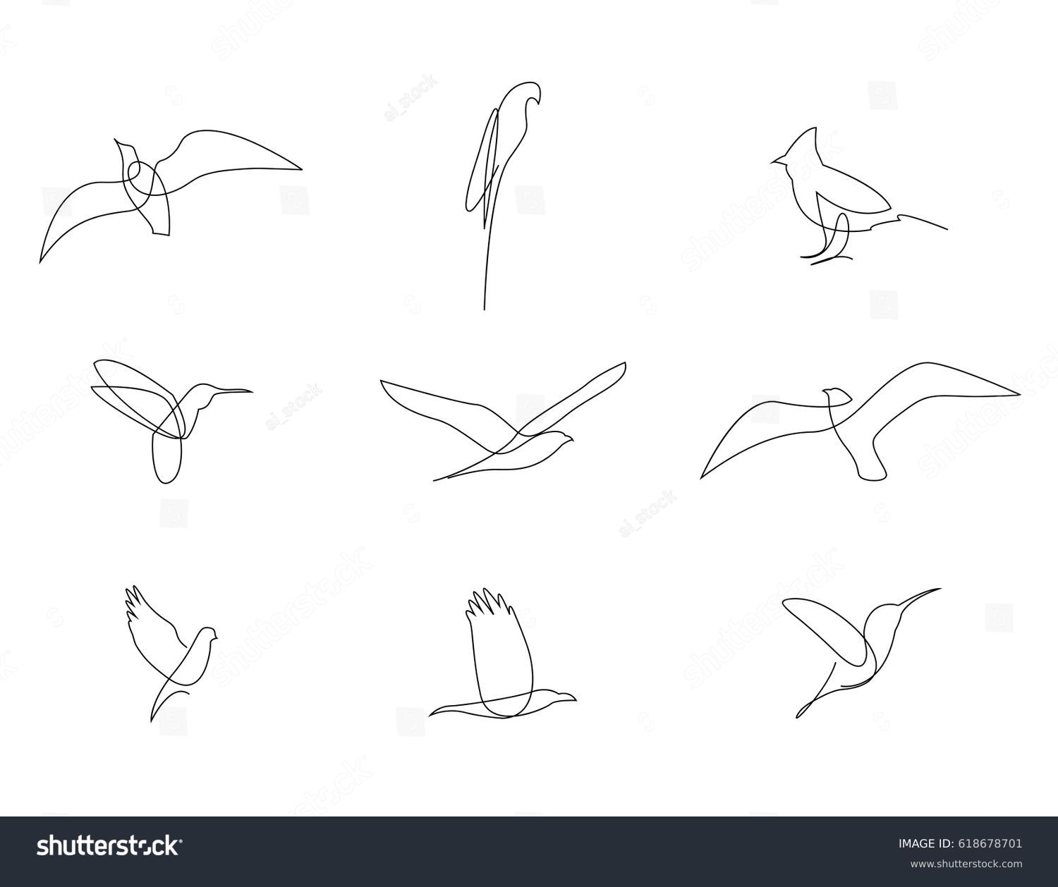 370 Parrot one line drawing Images, Stock Photos & Vectors | Shutterstock