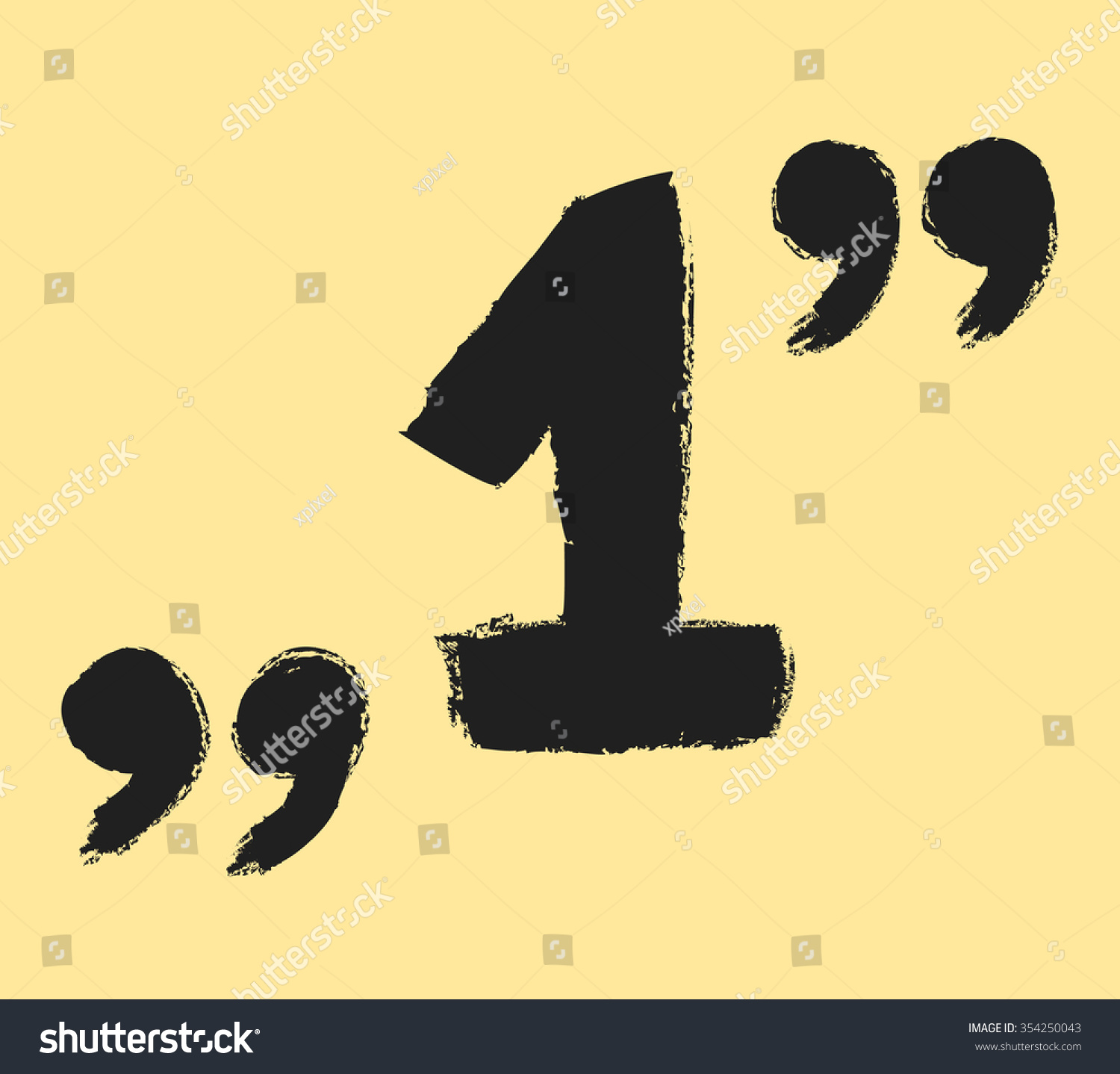 One 1 Symbol Quotation Marks Vector 库存矢量图（免版税）354250043 | Shutterstock