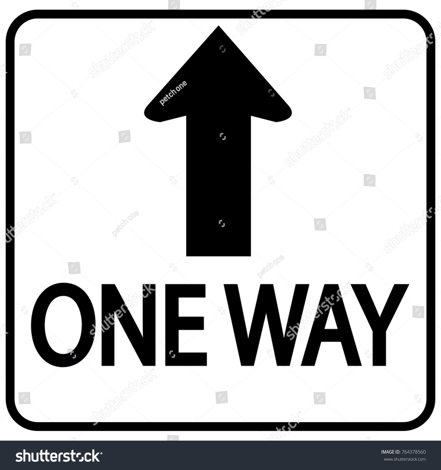 One Way Sign: vector de stock (libre de regalías) 764378560 | Shutterstock