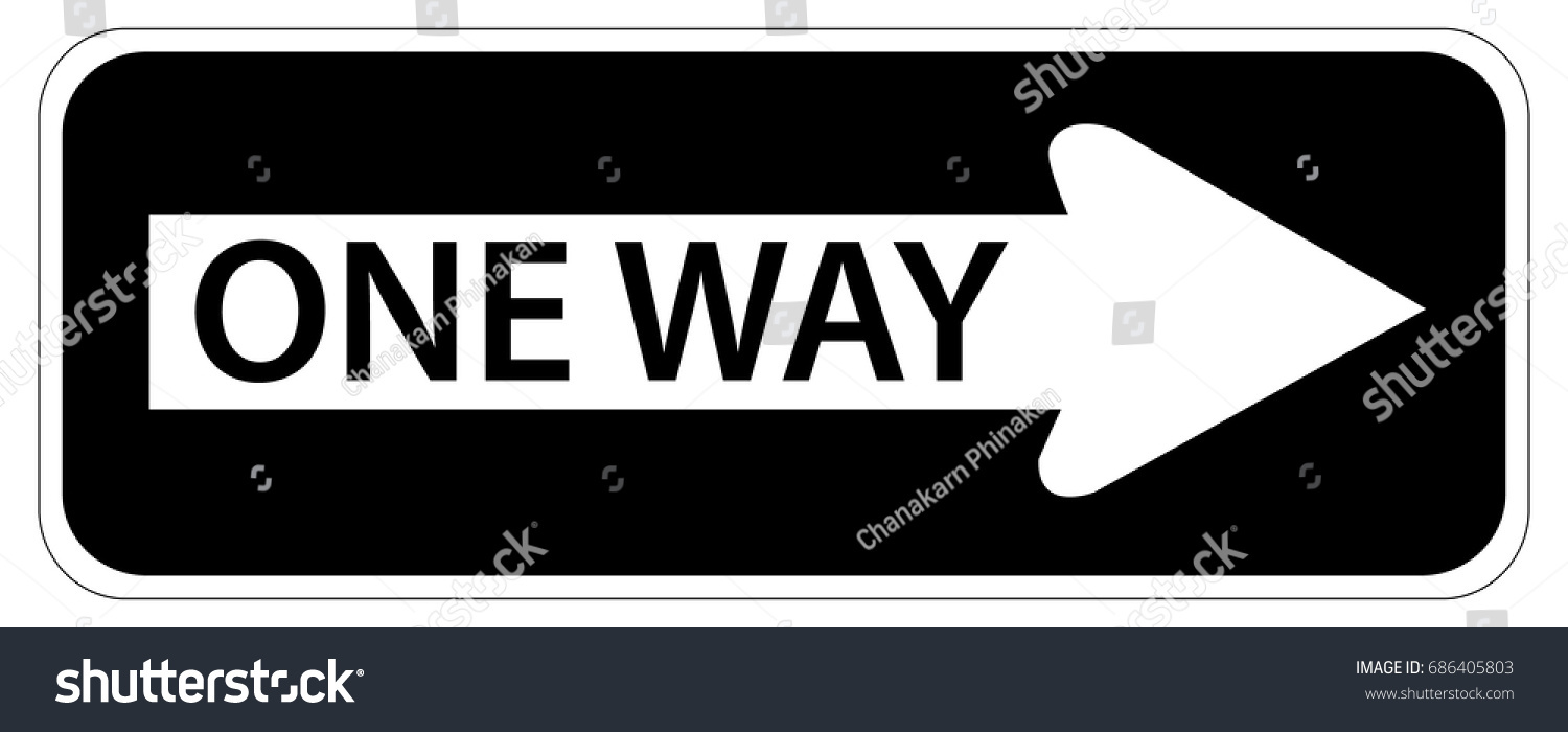 One Way Sign Isolated: เวกเตอร์สต็อก (ปลอดค่าลิขสิทธิ์) 686405803 ...