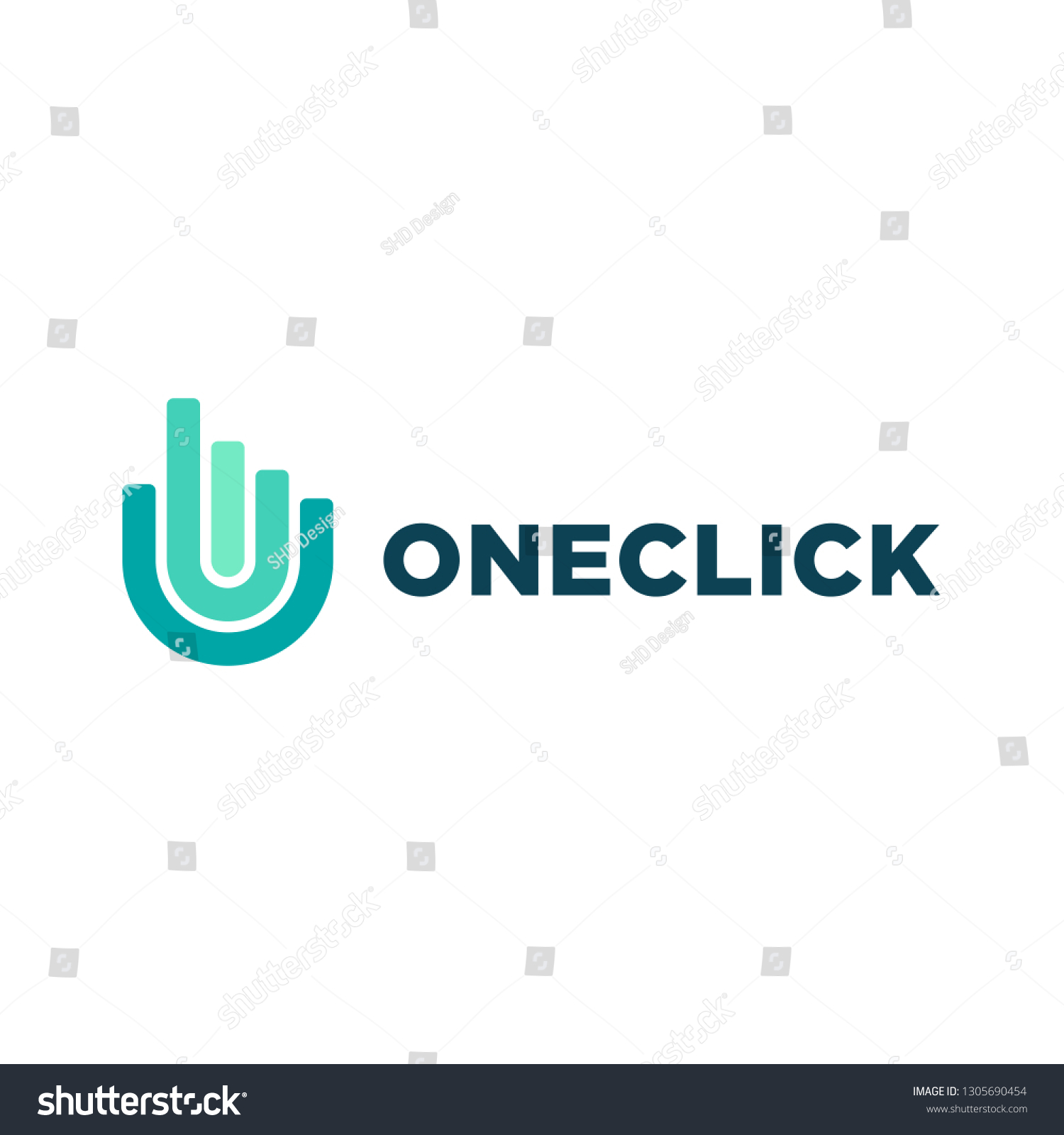 Oneclick Logo Symbol Logo: vector de stock (libre de regalías) 1305690454 | Shutterstock