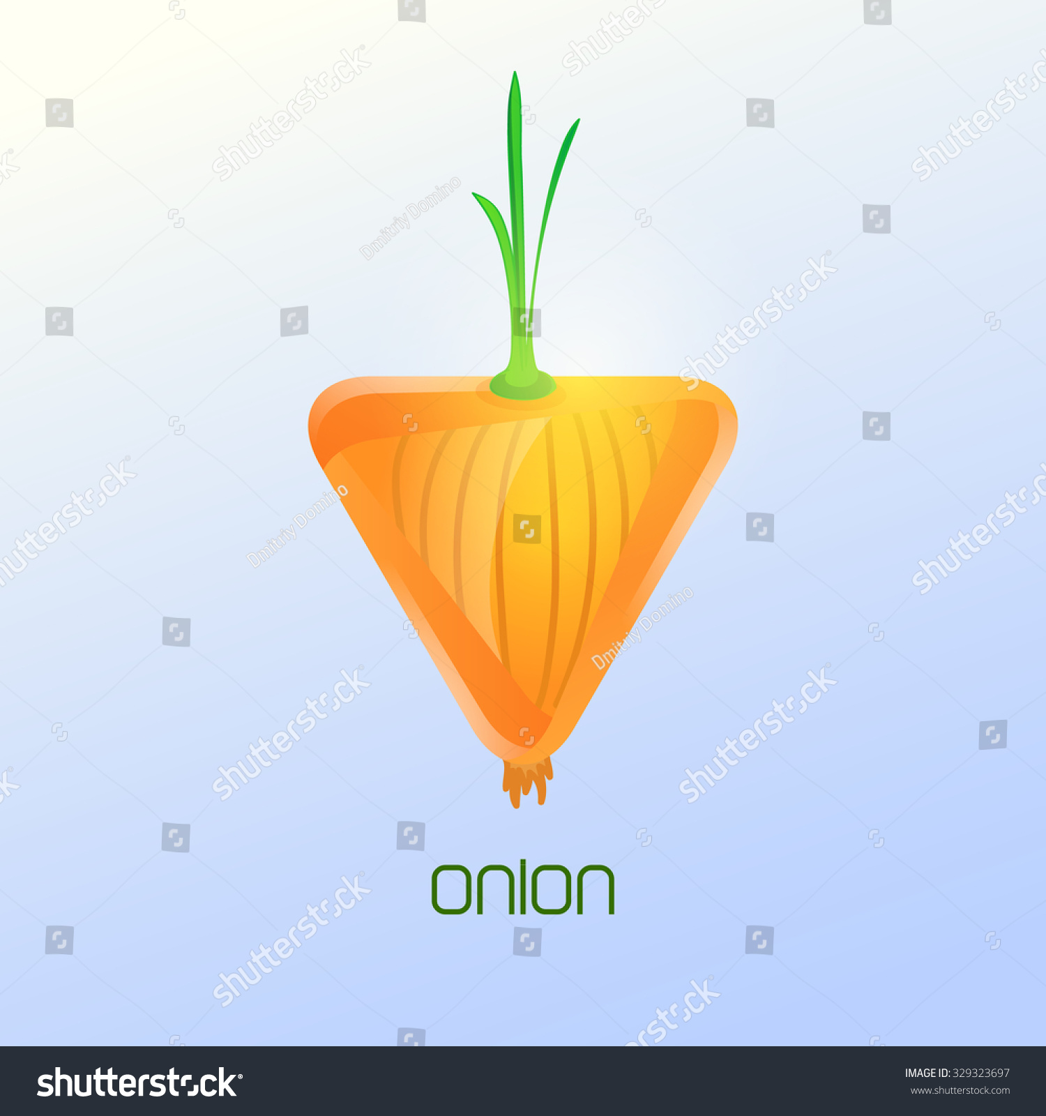 Onion Design Triangular Style Logo Menu Stock Vector (Royalty Free ...
