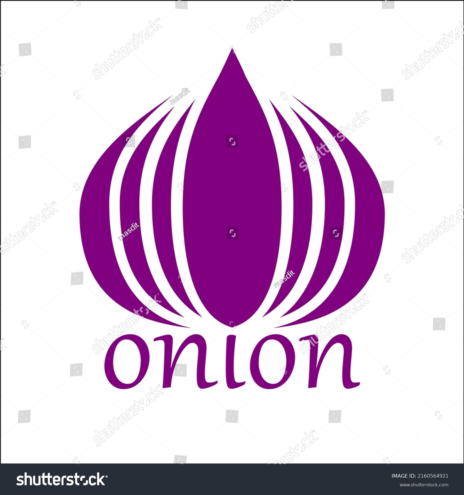 Onion Logo Vector Isolated On White Stock Vector (Royalty Free ...