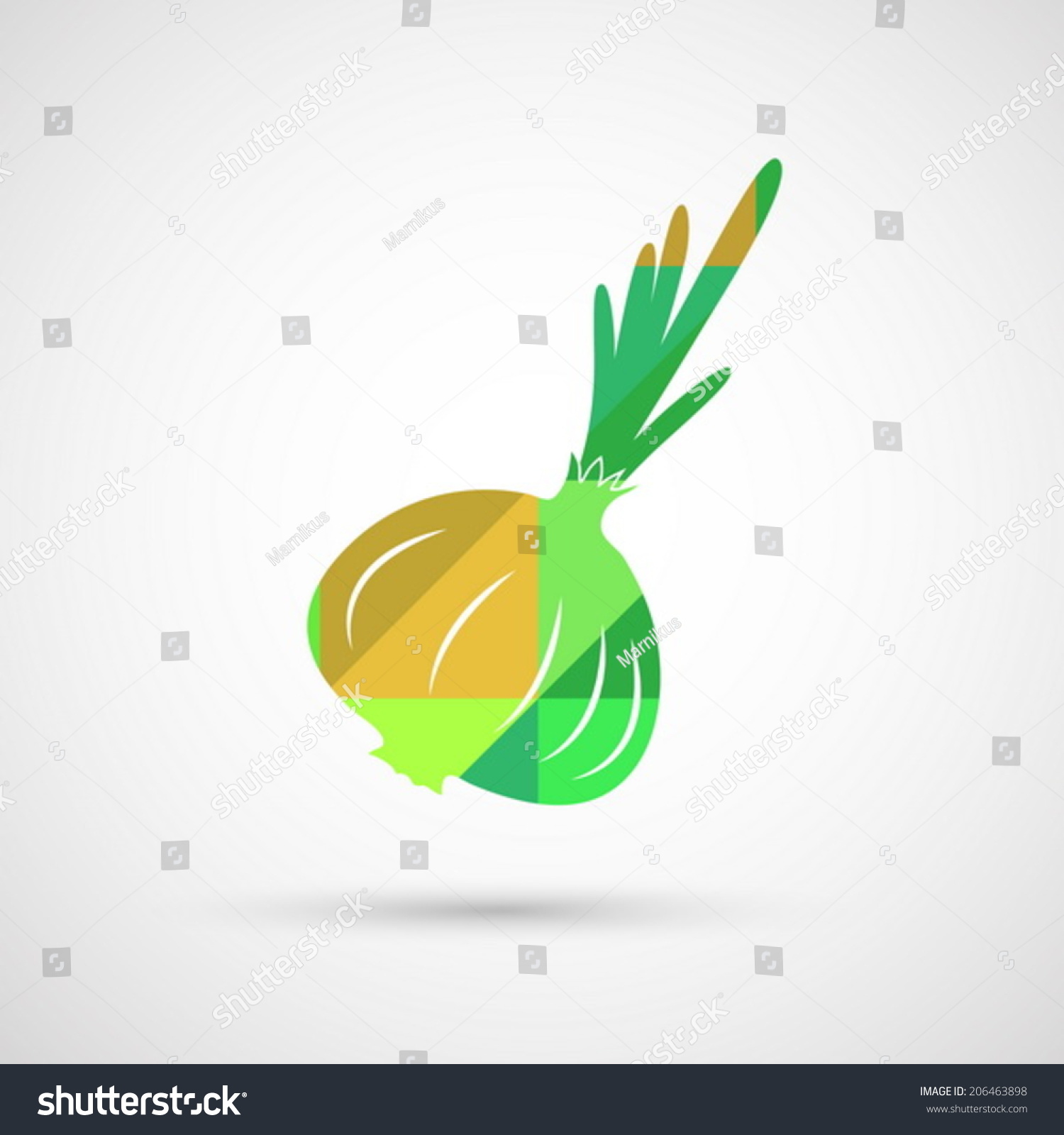 Onion Vector Illustration Stock Vector (Royalty Free) 206463898