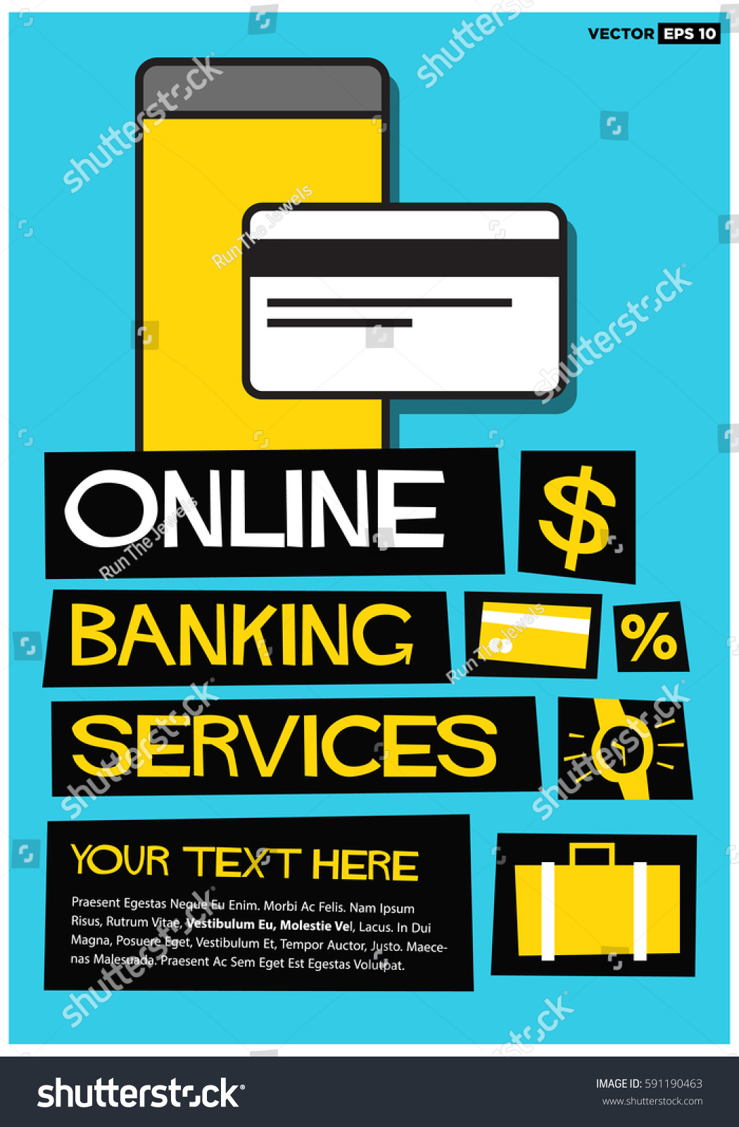 Online Banking Services Poster Stock Vector (Royalty Free) 591190463