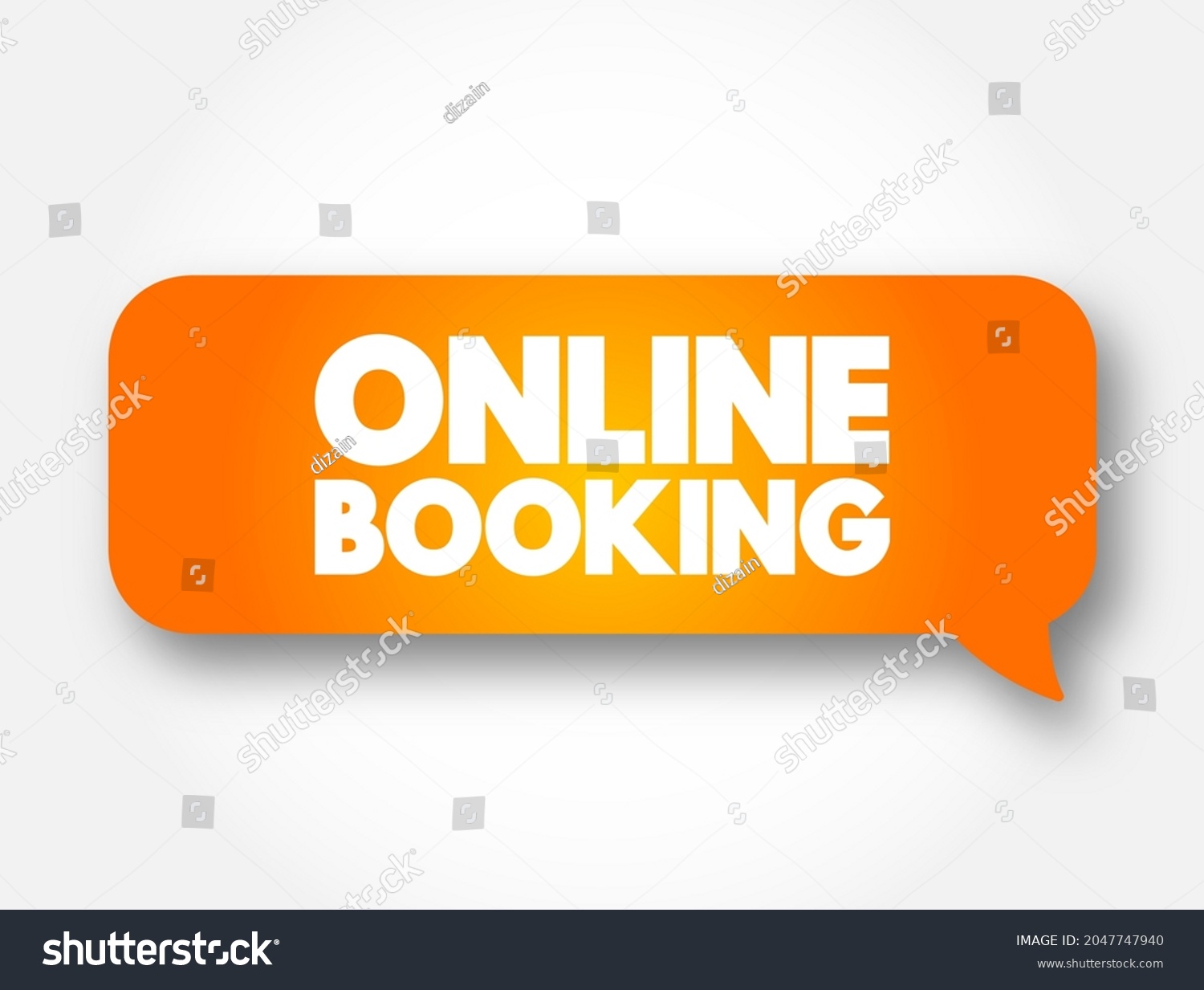 Online Booking Text Message Bubble Concept Stock Vector (Royalty Free ...