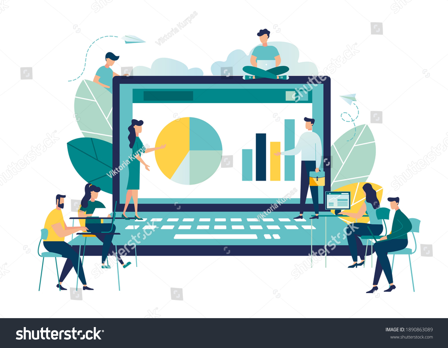 Online Business Conference Creative Illustrations Businessmen Stock ... Online Business Conference Creative Illustrations Businessmen Stock ...