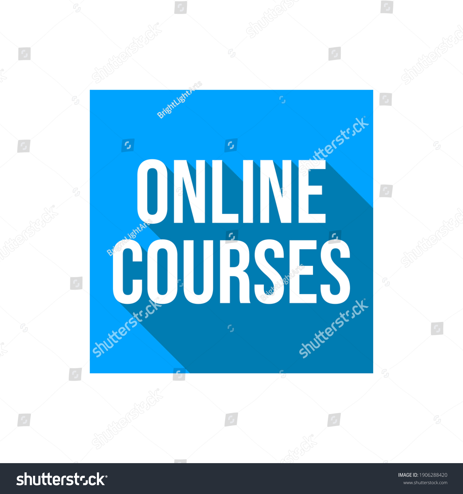 Online Courses Icon Label Design Vector Stock Vector (Royalty Free ...