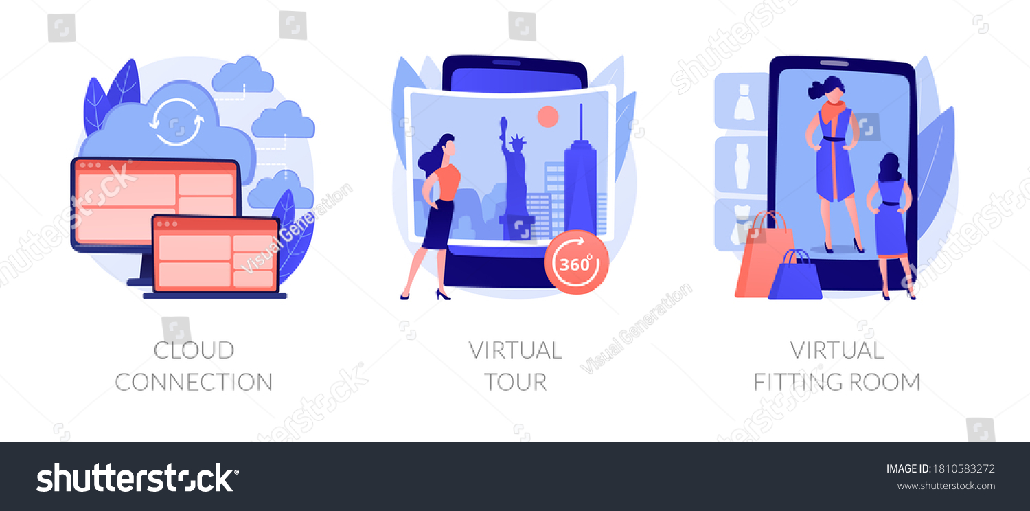 Online Data Transfer Virtual Experience Abstract Stock Vector (Royalty ...