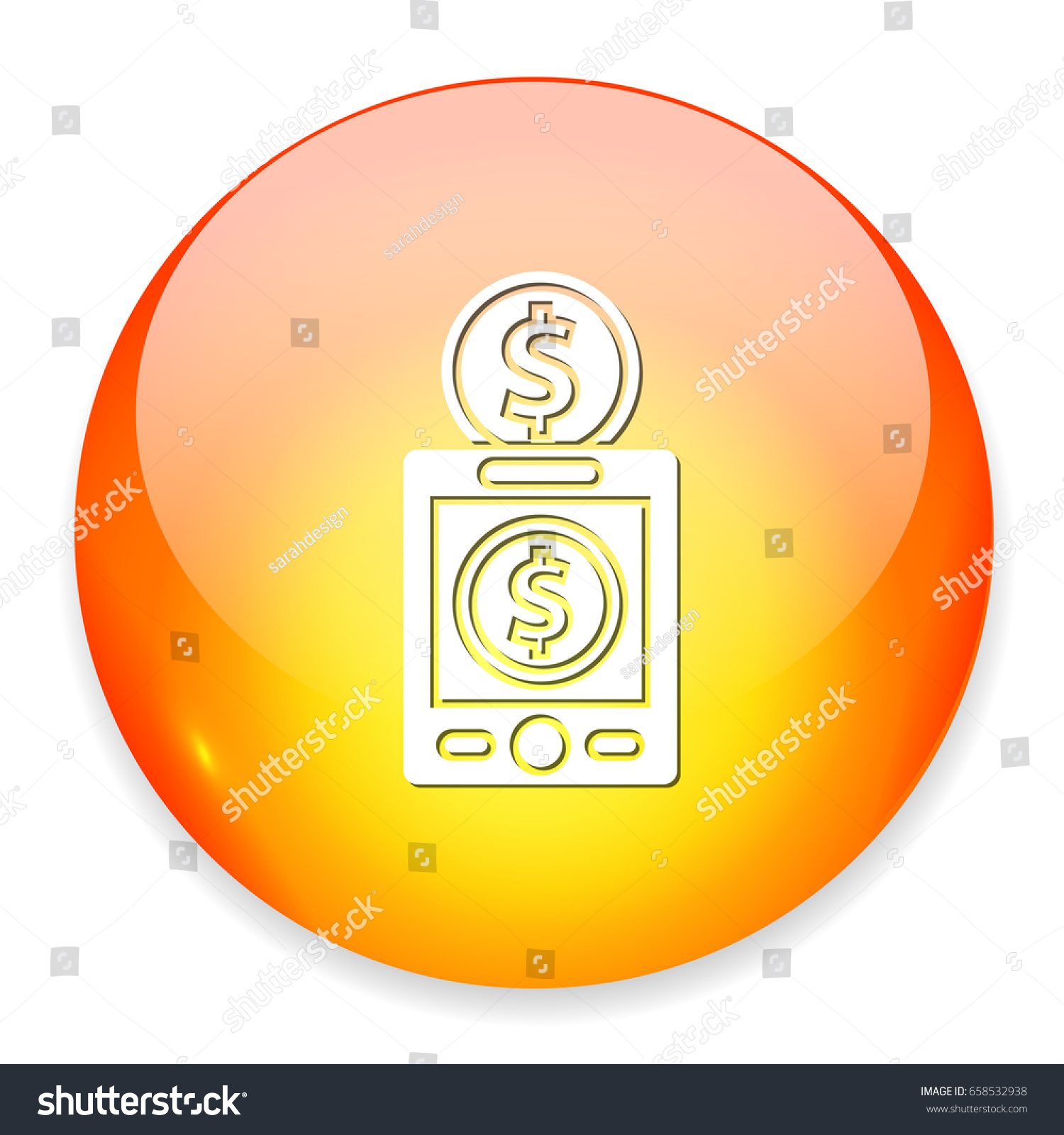 Online Dollar Payment Icon Stock Vector (Royalty Free) 658532938