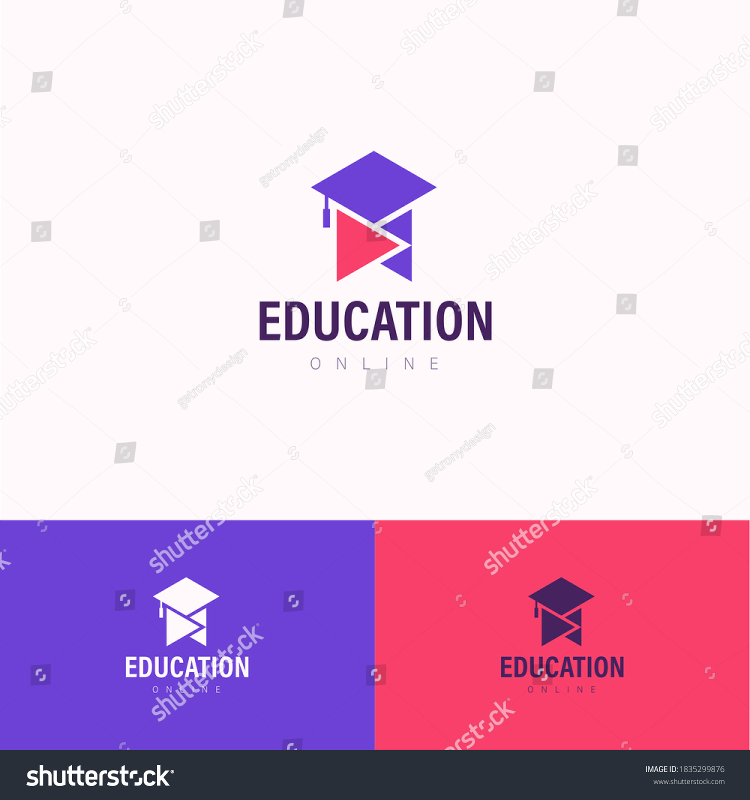 Online Education Logo Design Vector Template Stock Vector (Royalty Free ...