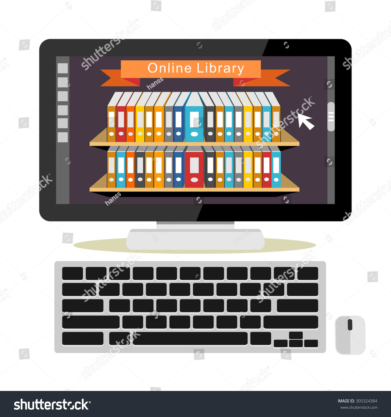 Online Library Digital Library Concept Stock Vector (Royalty Free ...