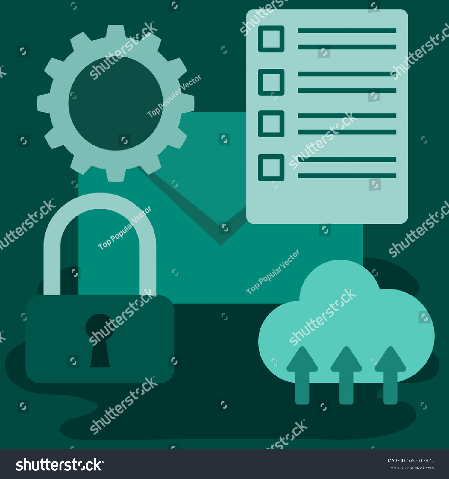 Online Message Integration Vector Illustration Stock Vector (Royalty ...