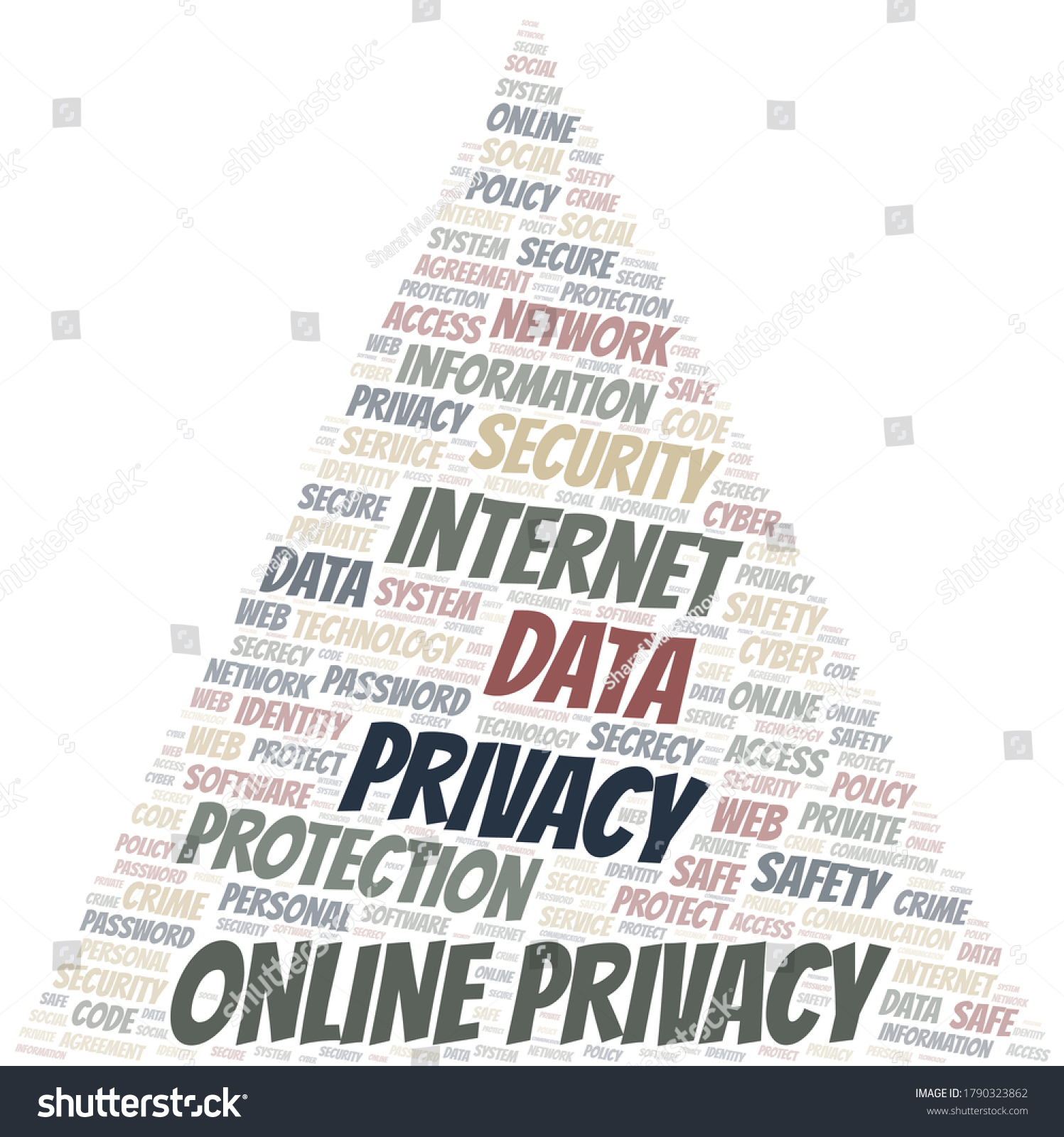 Online Privacy Vector Word Cloud Made Stock Vector (Royalty Free ...