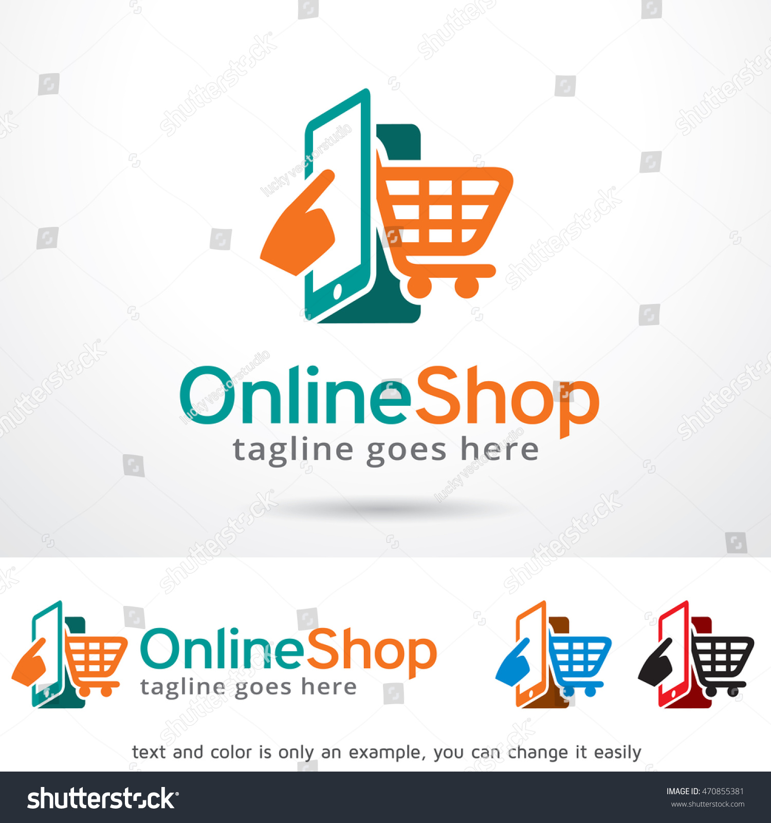 Online Shop Logo Template Design Vector Stock Vector (Royalty Free ...