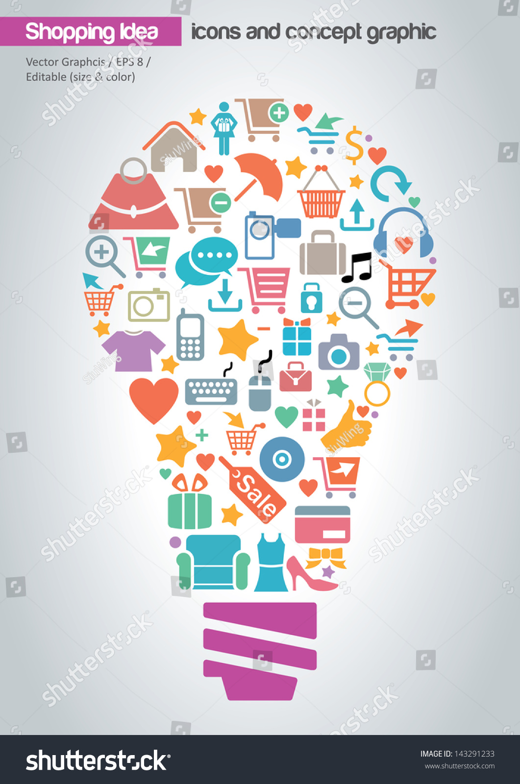 Online Shopping Idea Concept Design: vector de stock (libre de regalías ... Online Shopping Idea Concept Design: vector de stock (libre de regalías ...