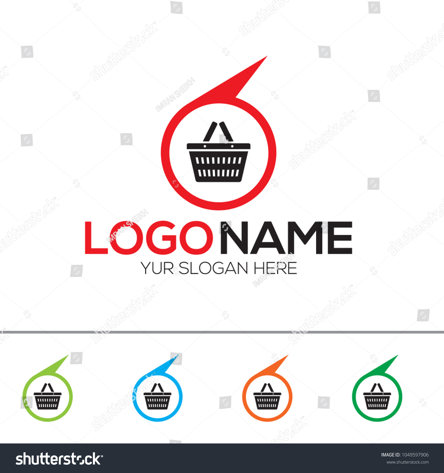 Online Store Logo Design Template Esp Stock Vector (Royalty Free ...