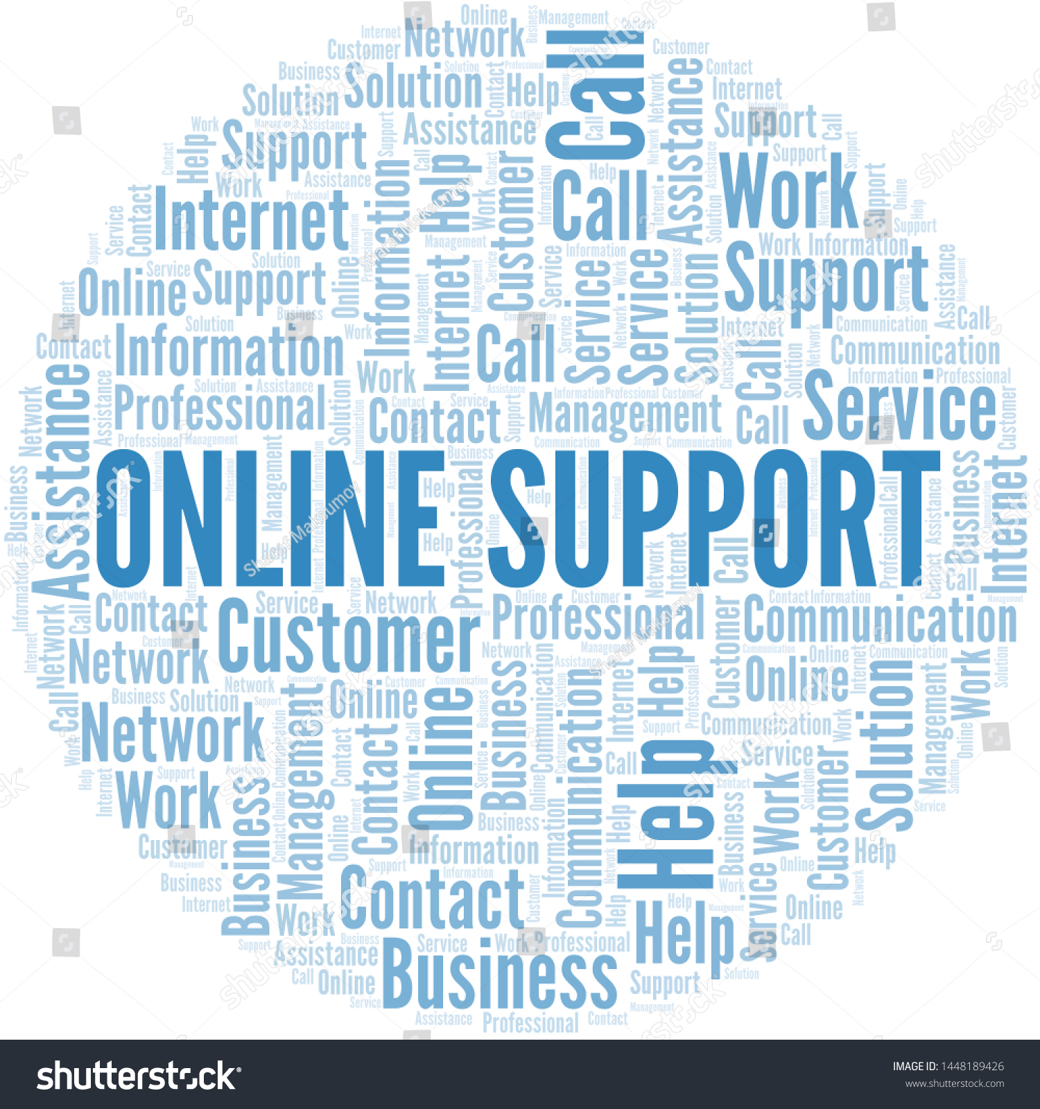 Online Support Word Cloud Vector Made Stock Vector (Royalty Free ...