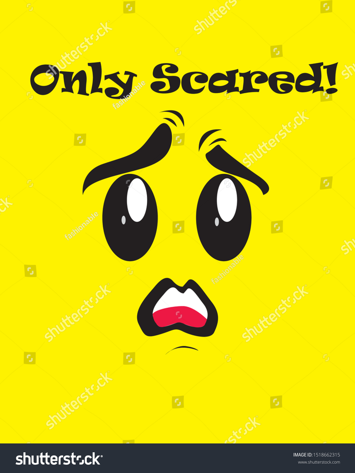 Only Scared Face Character Design Stock Vector (Royalty Free ...