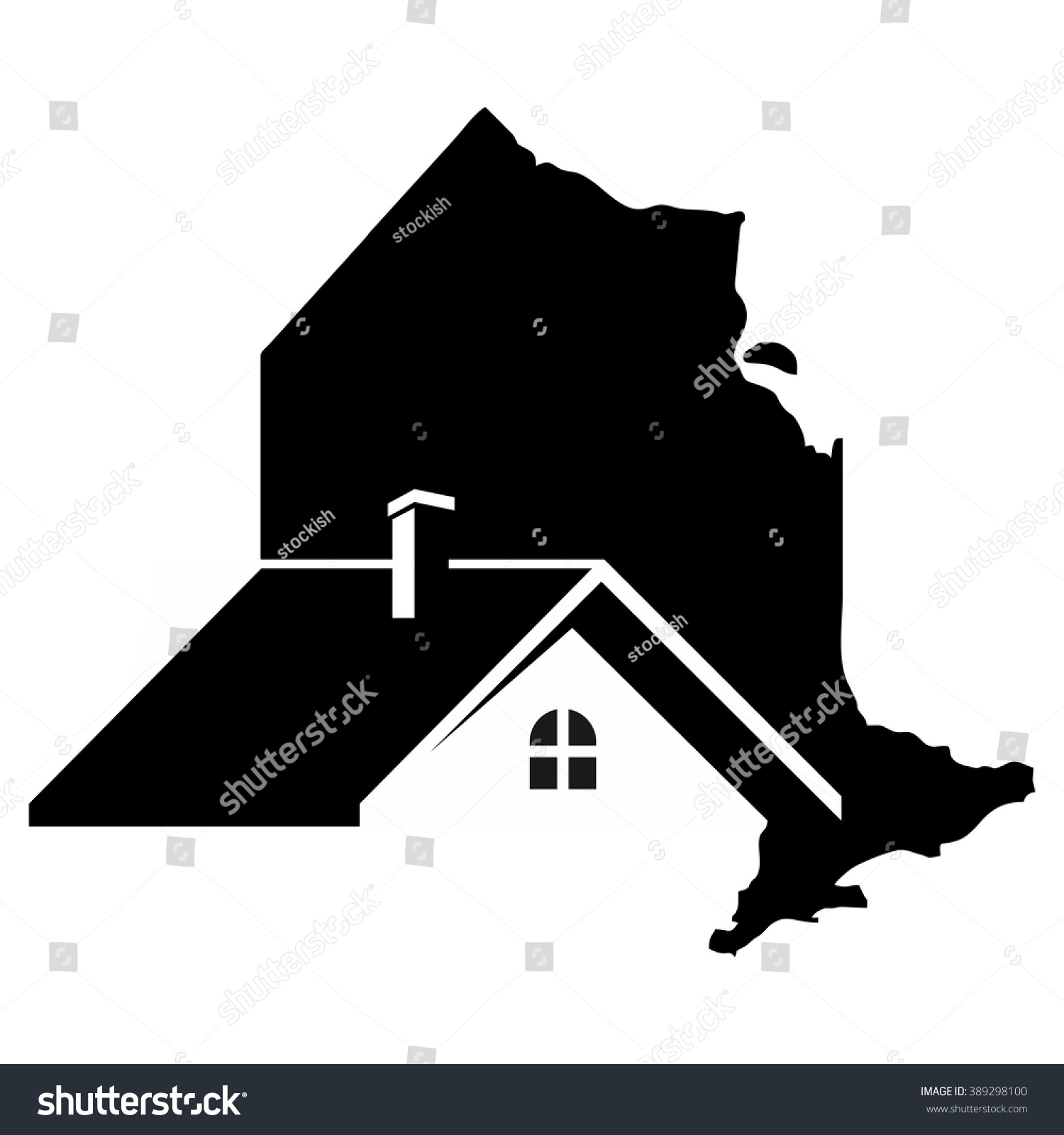 Ontario Logo Vector Home Logo Vector Stock Vector (Royalty Free ...